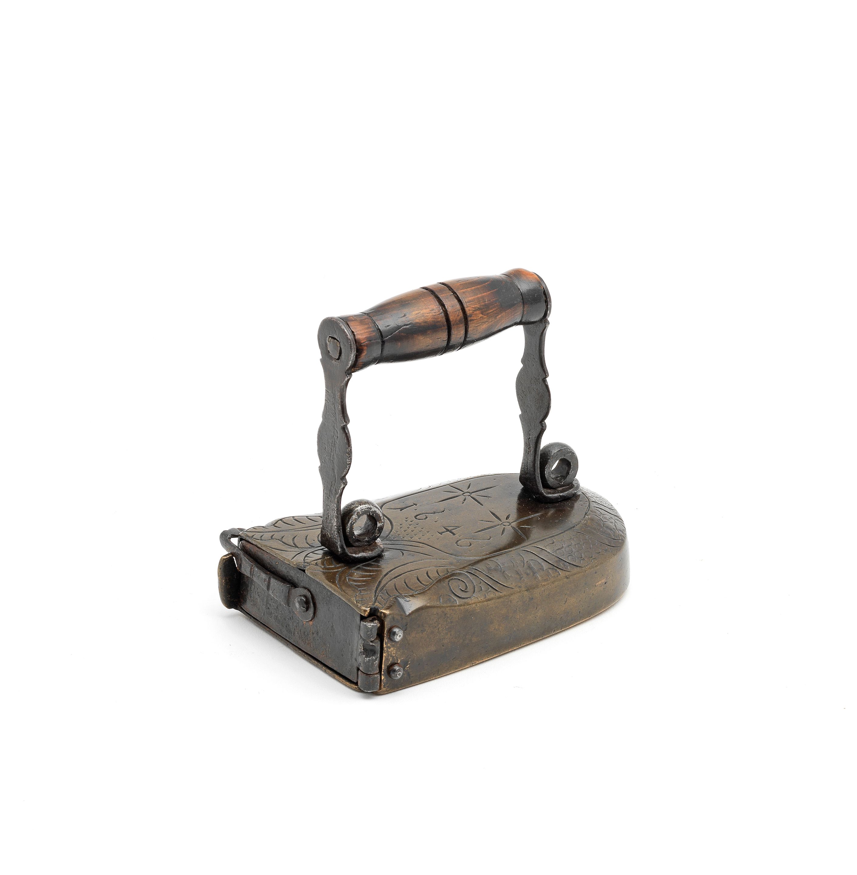 Bonhams : A rare leaded bronze or brass alloy box iron, Danish, dated ...