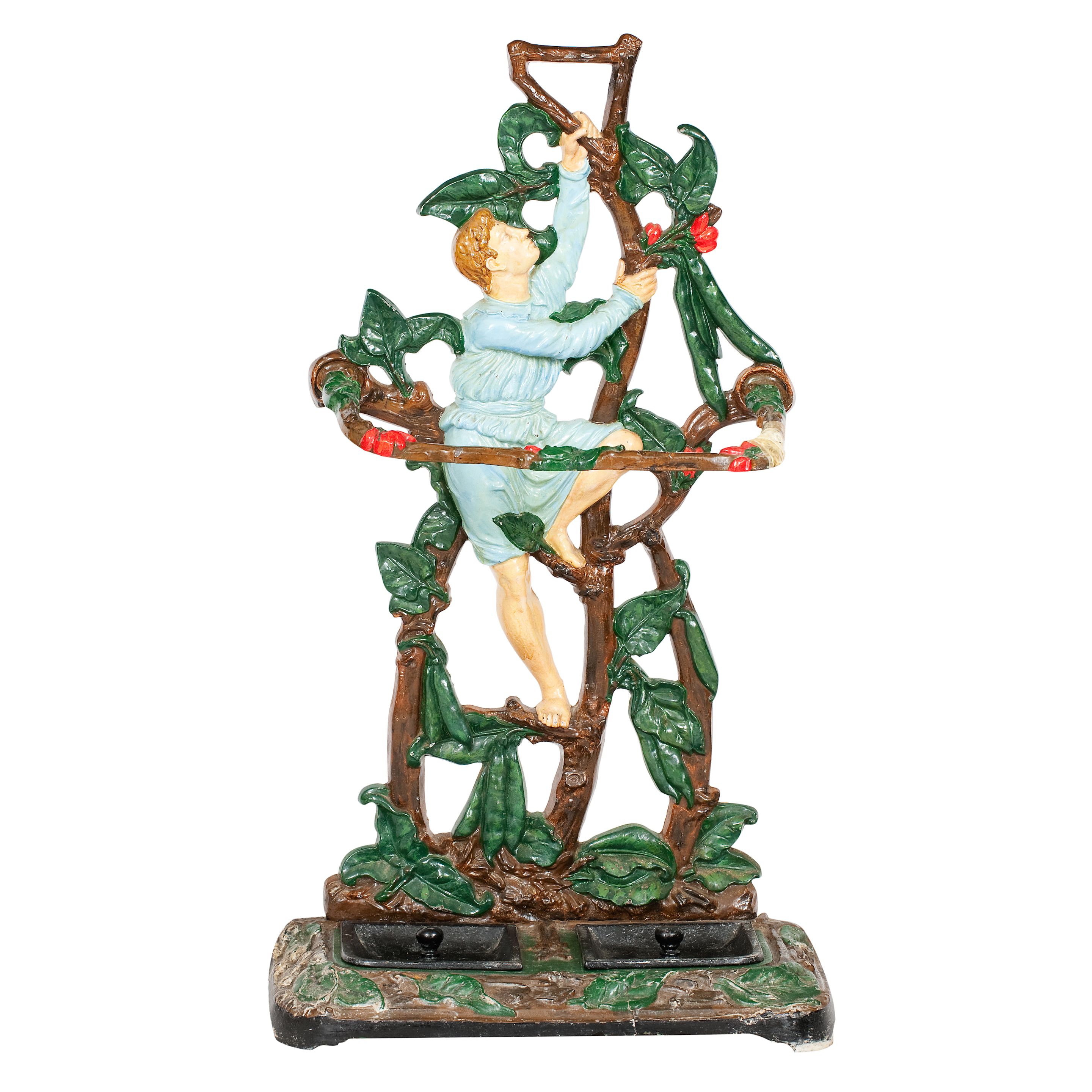 Bonhams : A 19th century Cast iron Jack and the Beanstalk stick stand