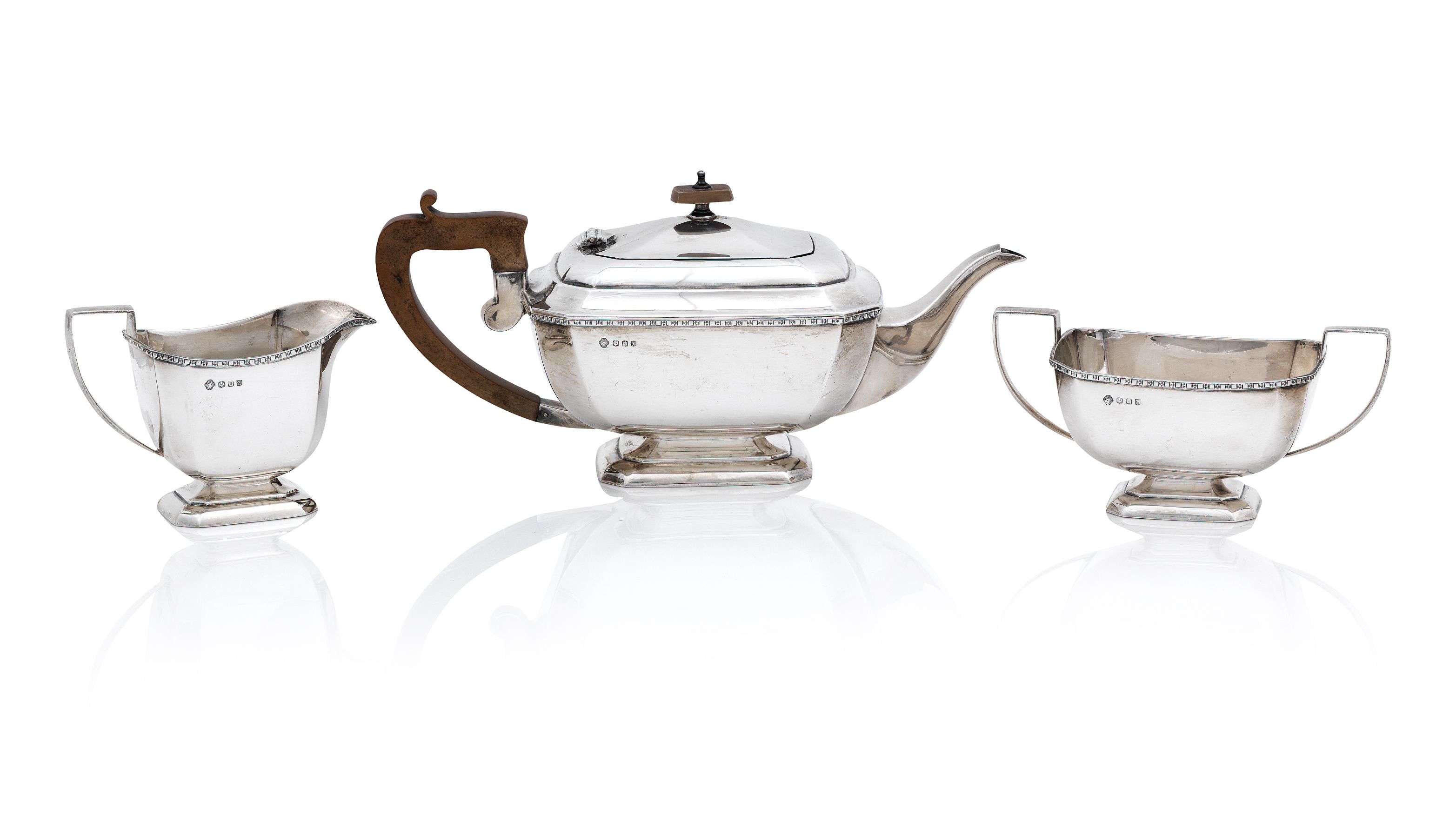 Bonhams : A Scottish three piece silver tea service by Henry Tatton ...