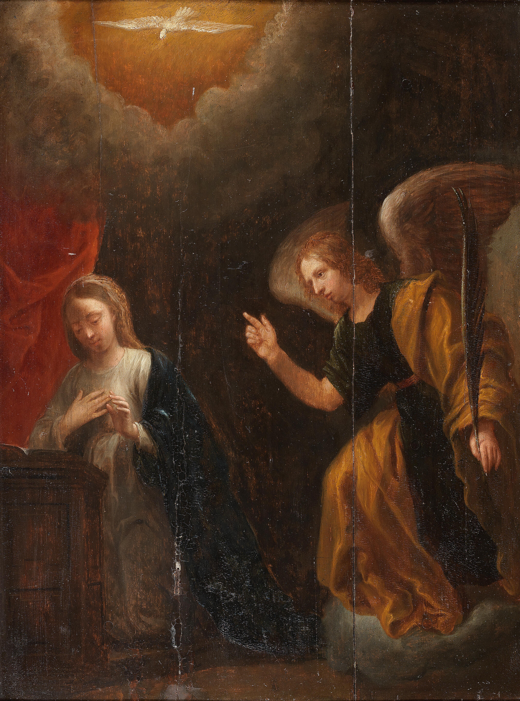 Bonhams : Antwerp School, 17th Century The Annunciation