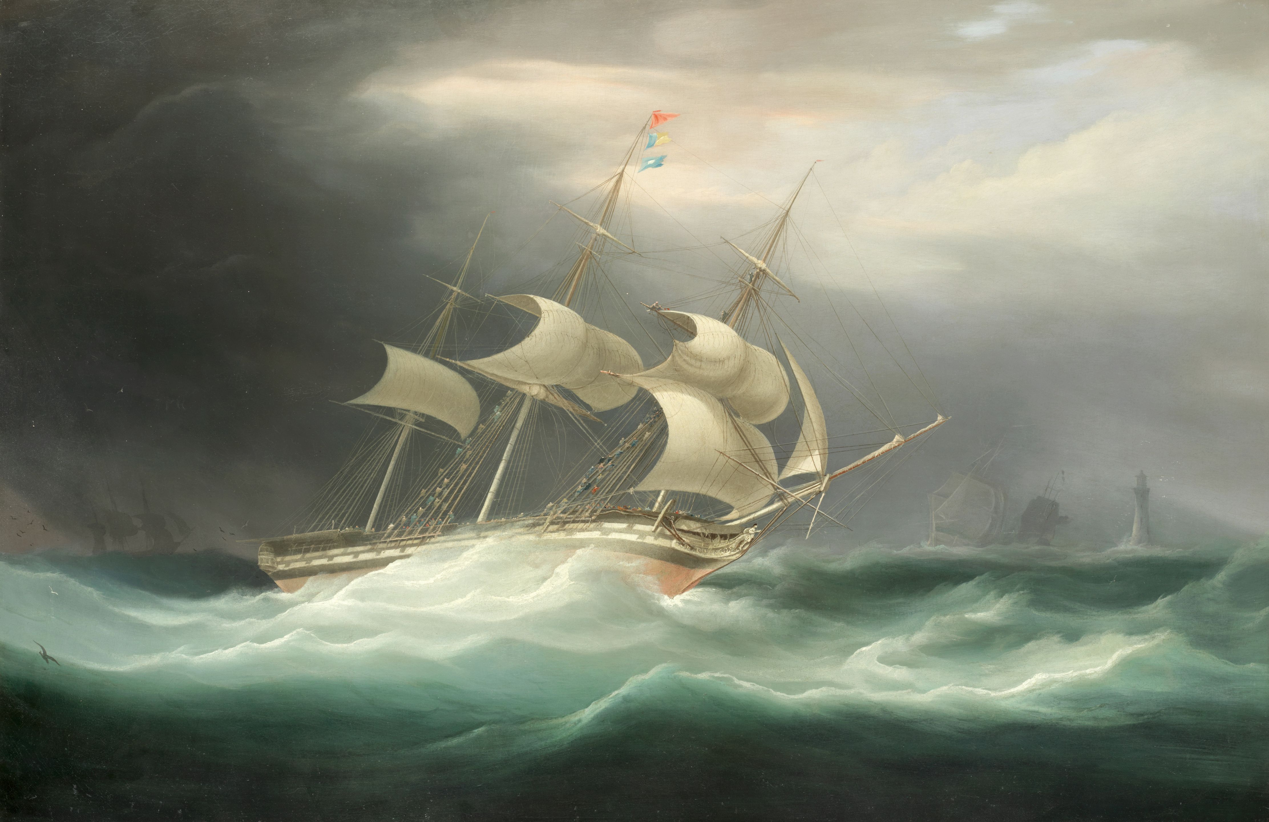 Bonhams : William John Huggins (British, 1781-1845) An East Indiaman in ...
