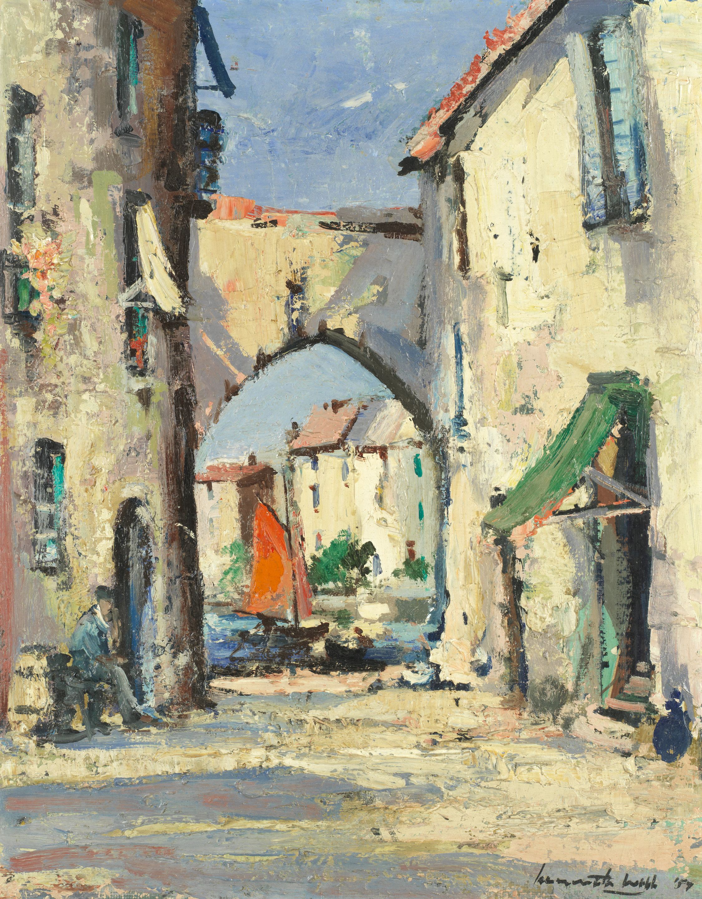 Bonhams : Kenneth Webb (Irish, born 1927) Long Walk in Galway City
