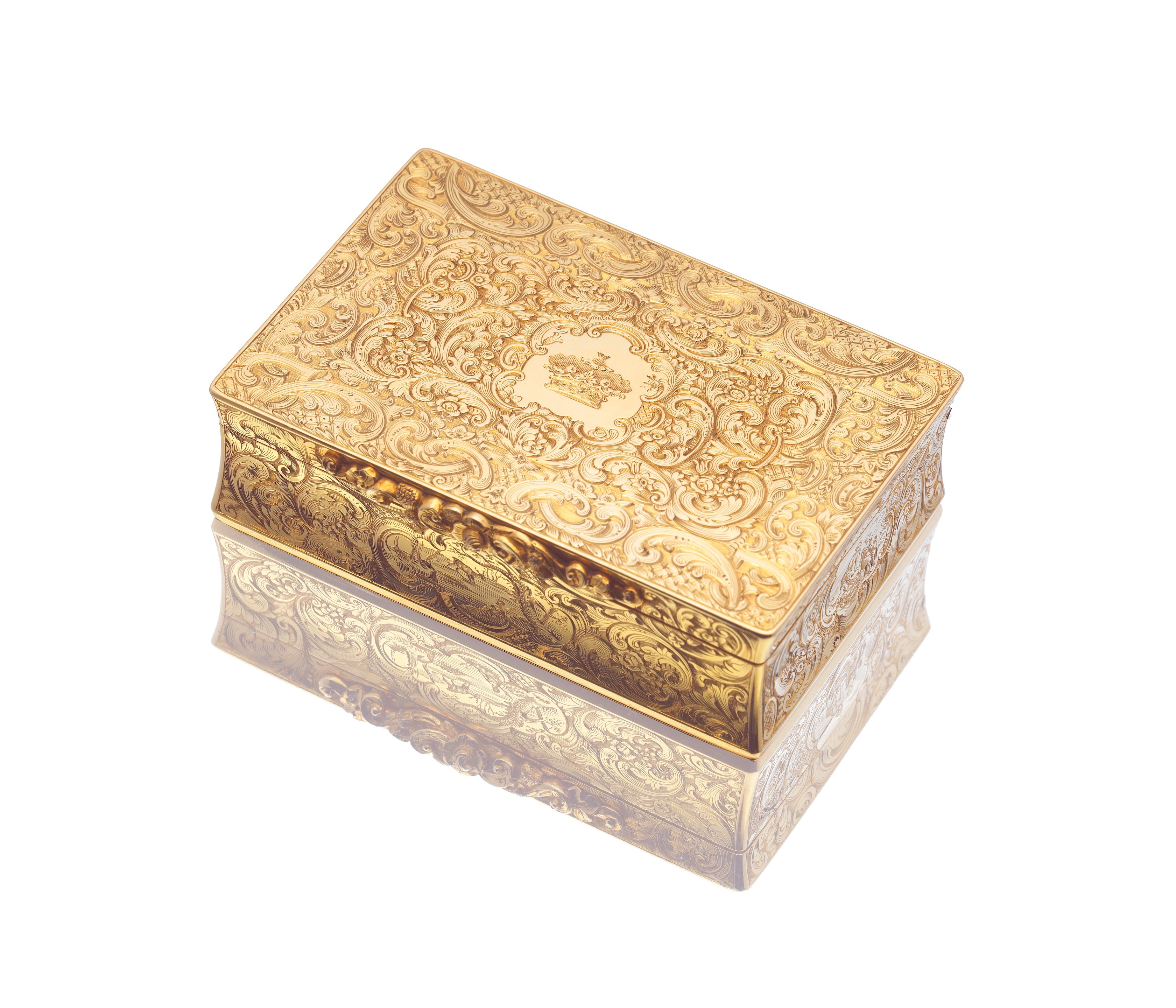 Bonhams : A Victorian 18 carat gold box Charles Reily & George Storer ...