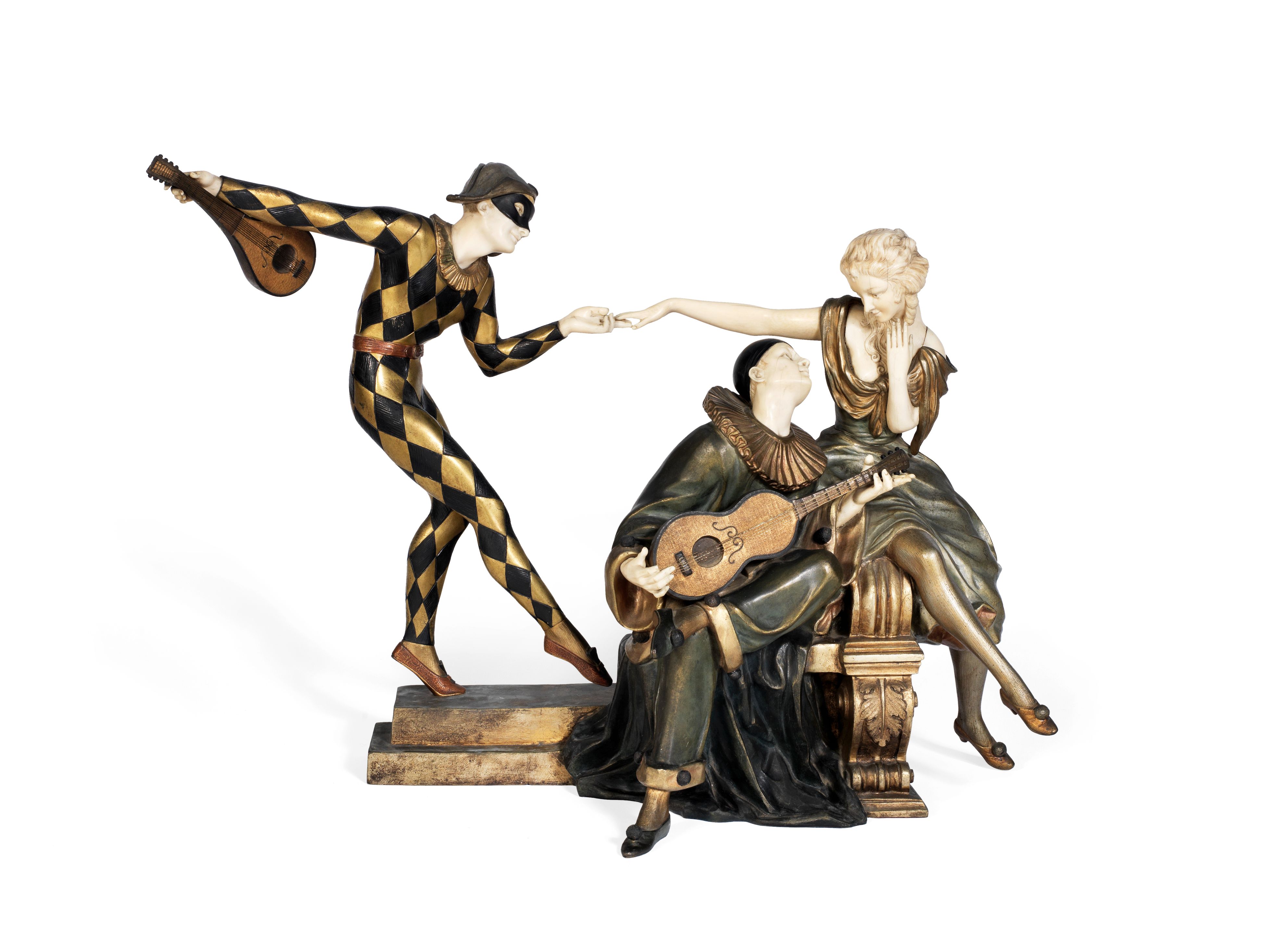 Bonhams : Andre Gilbert (French, active 1920s) A Parcel Gilt/Silver ...