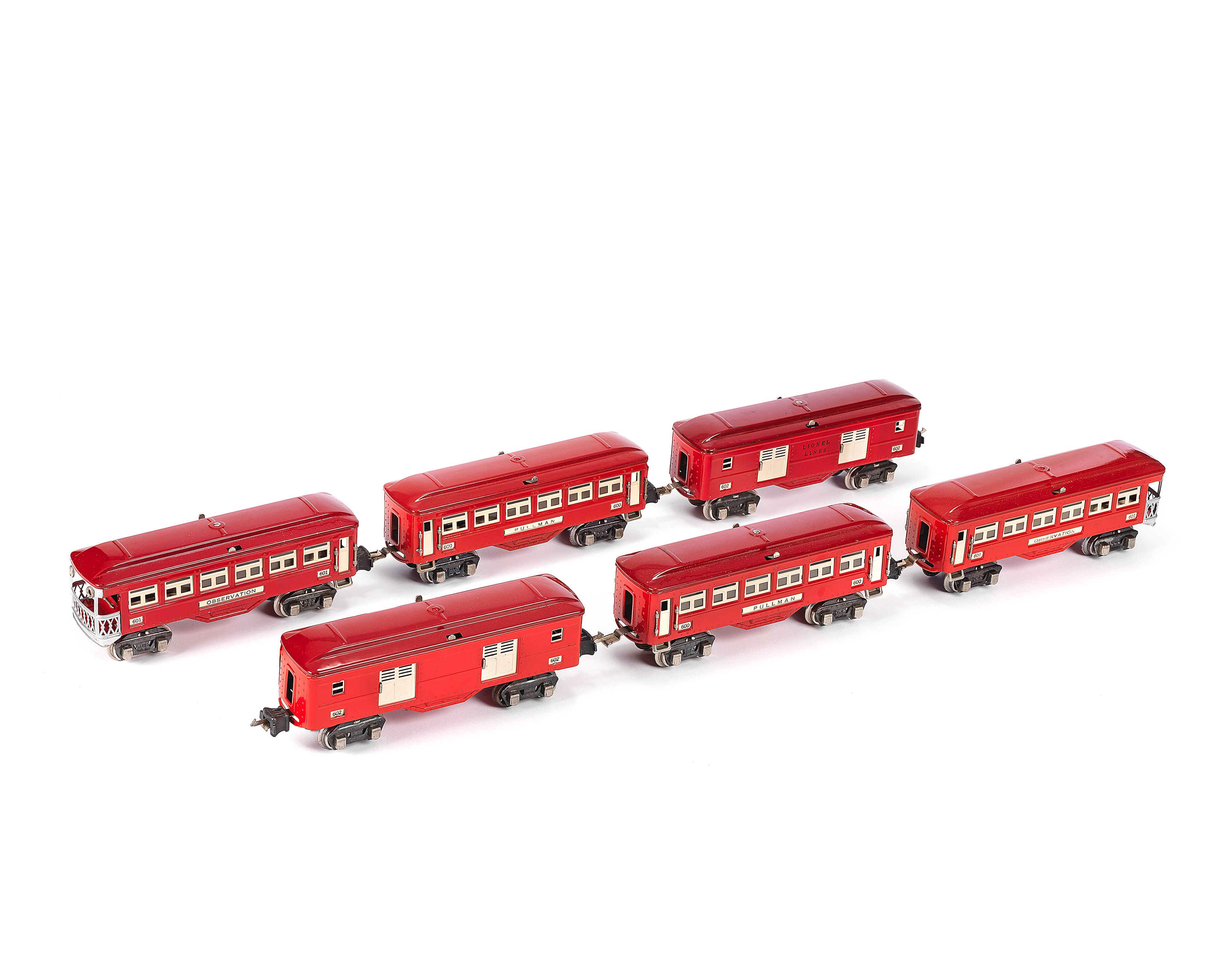 Bonhams Cars : LIONEL, 0 gauge bogie six bogie coaches, 1933-42 23cm ...