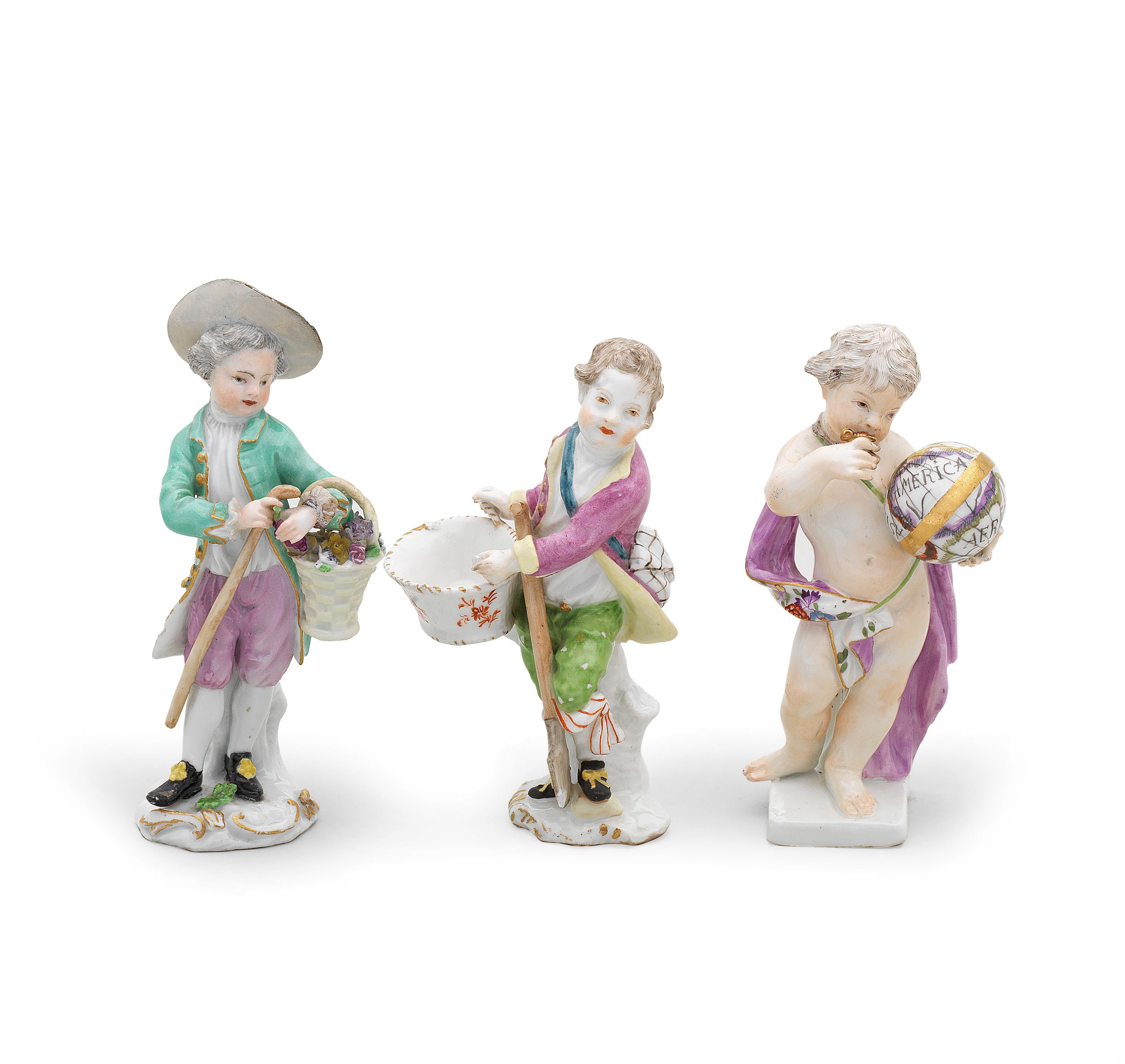 Bonhams : A Meissen figure of a putto holding a globe, circa 1755 ...