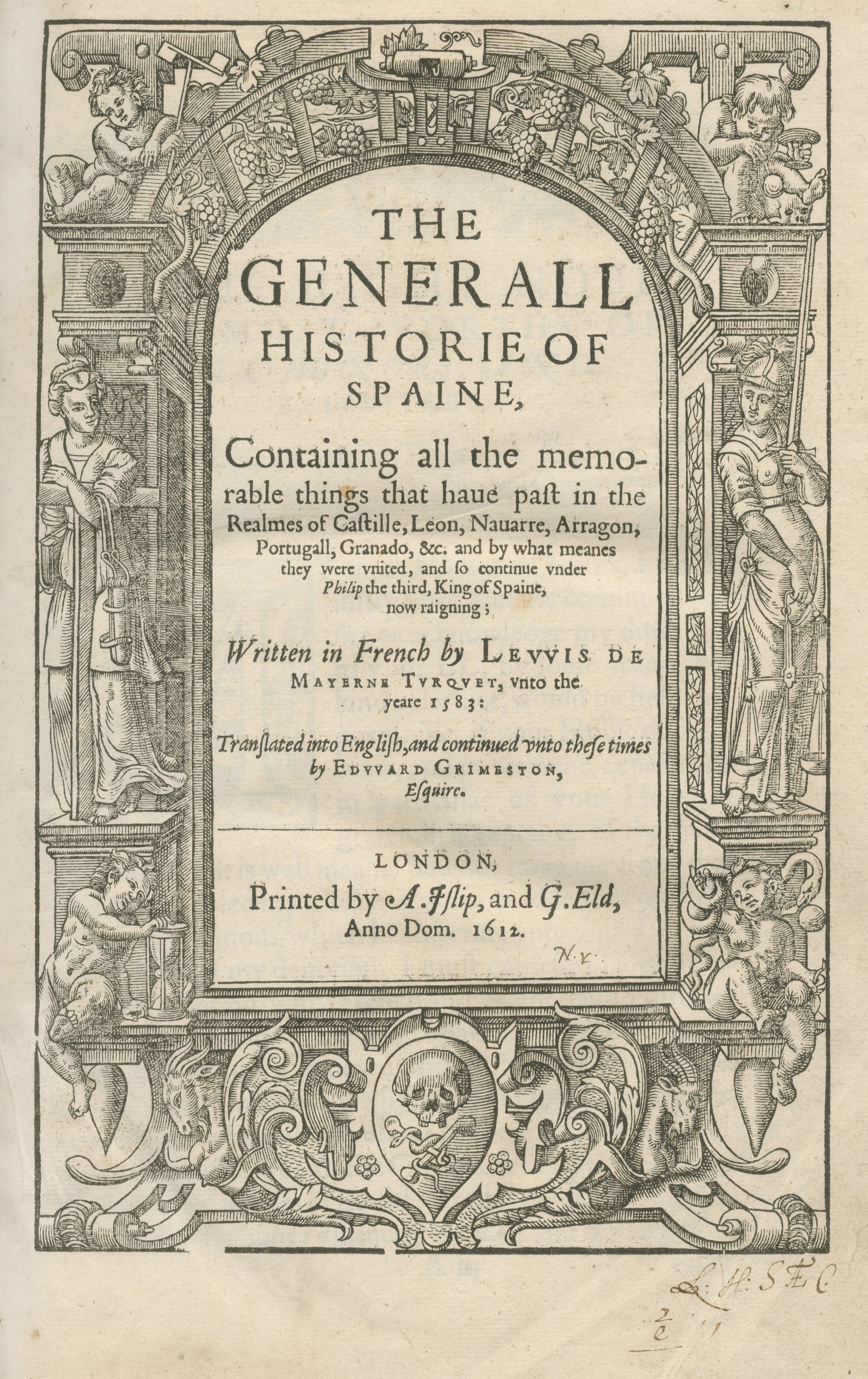 Bonhams : MAYERNE TURQUET (LOUIS) The Generall Historie of Spaine, A ...