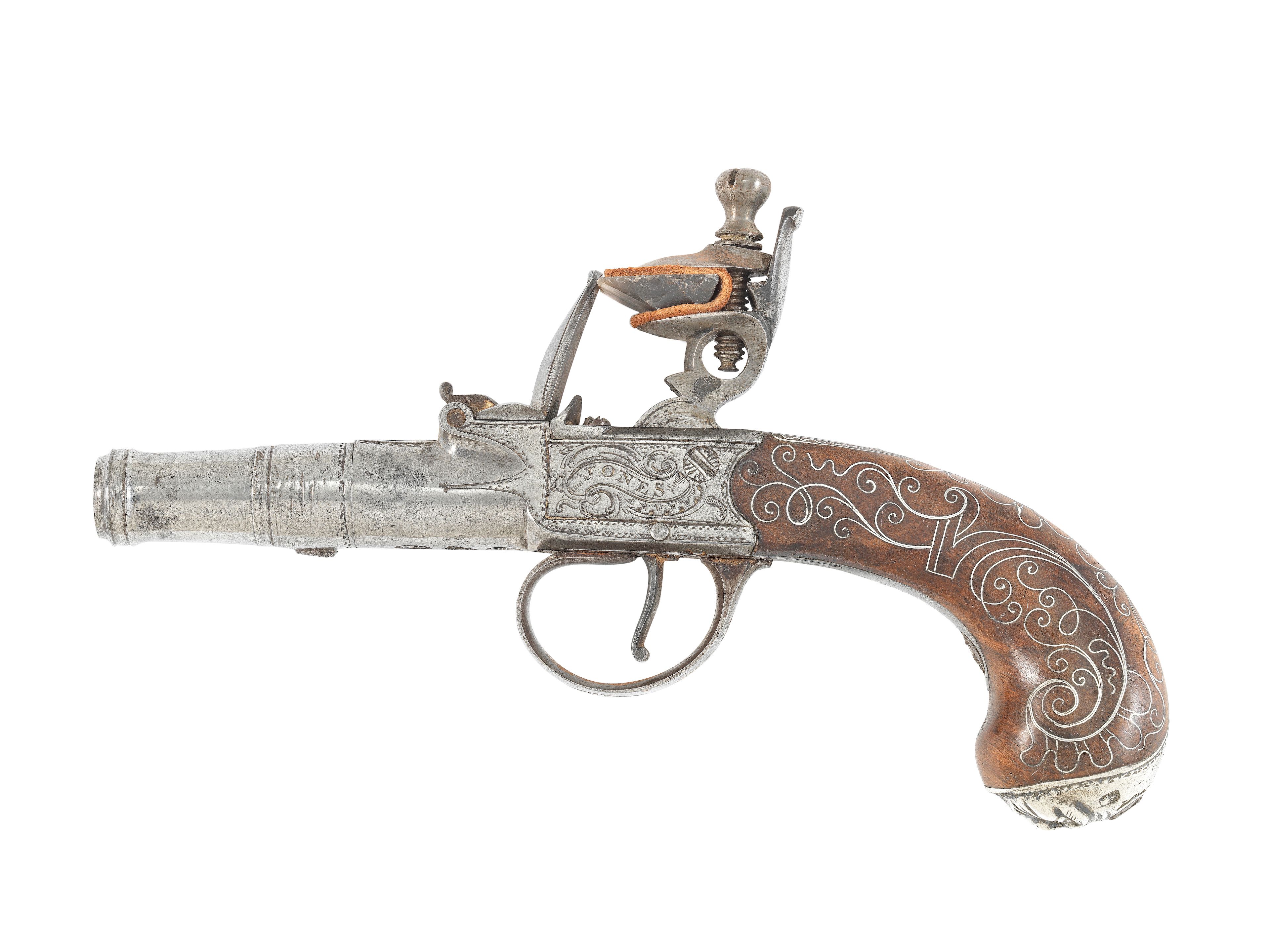Bonhams : A Small 100-Bore Flintlock Box-Lock Pocket Pistol