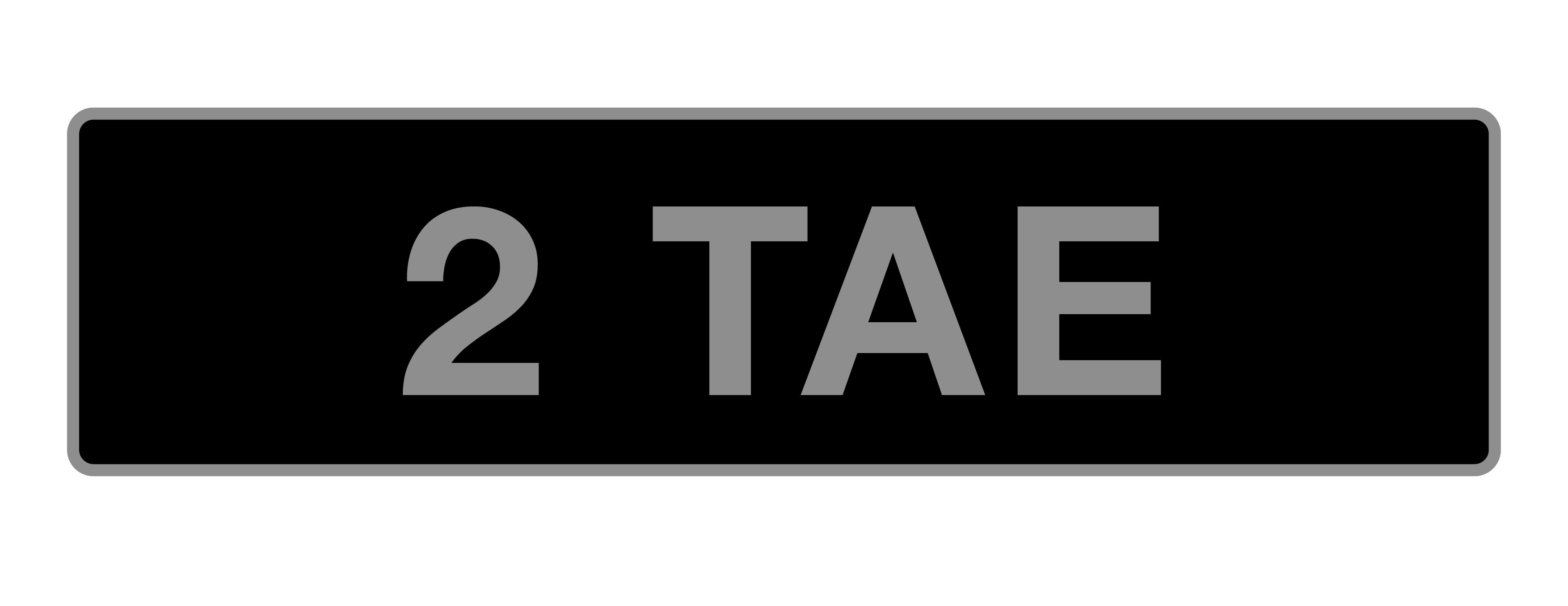 Bonhams Cars : '2 TAE' UK Vehicle Registration Number,