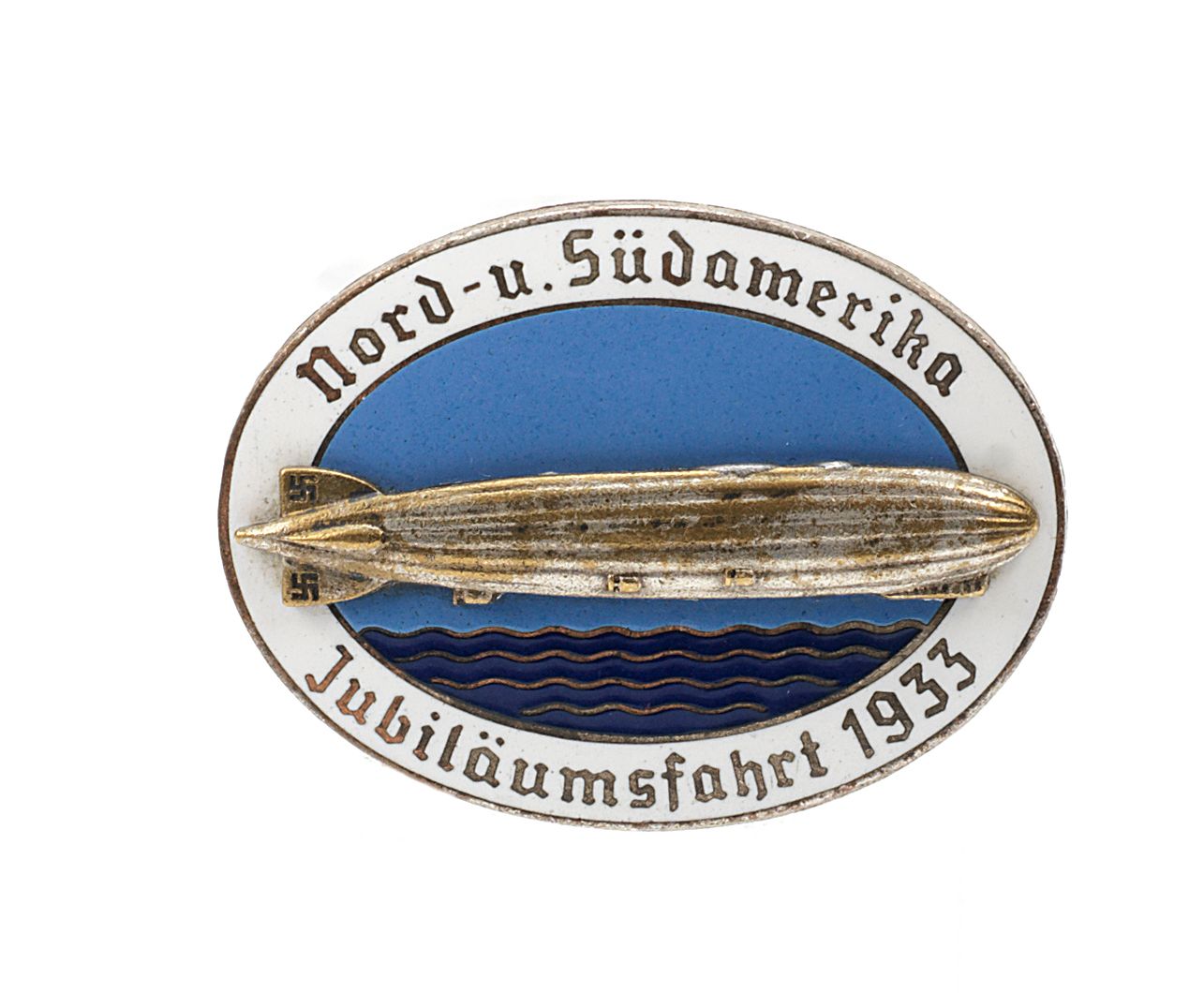 Bonhams Cars : A 'Jubilaumsfahrt 1933' Graf Zeppelin enamel pin badge ...