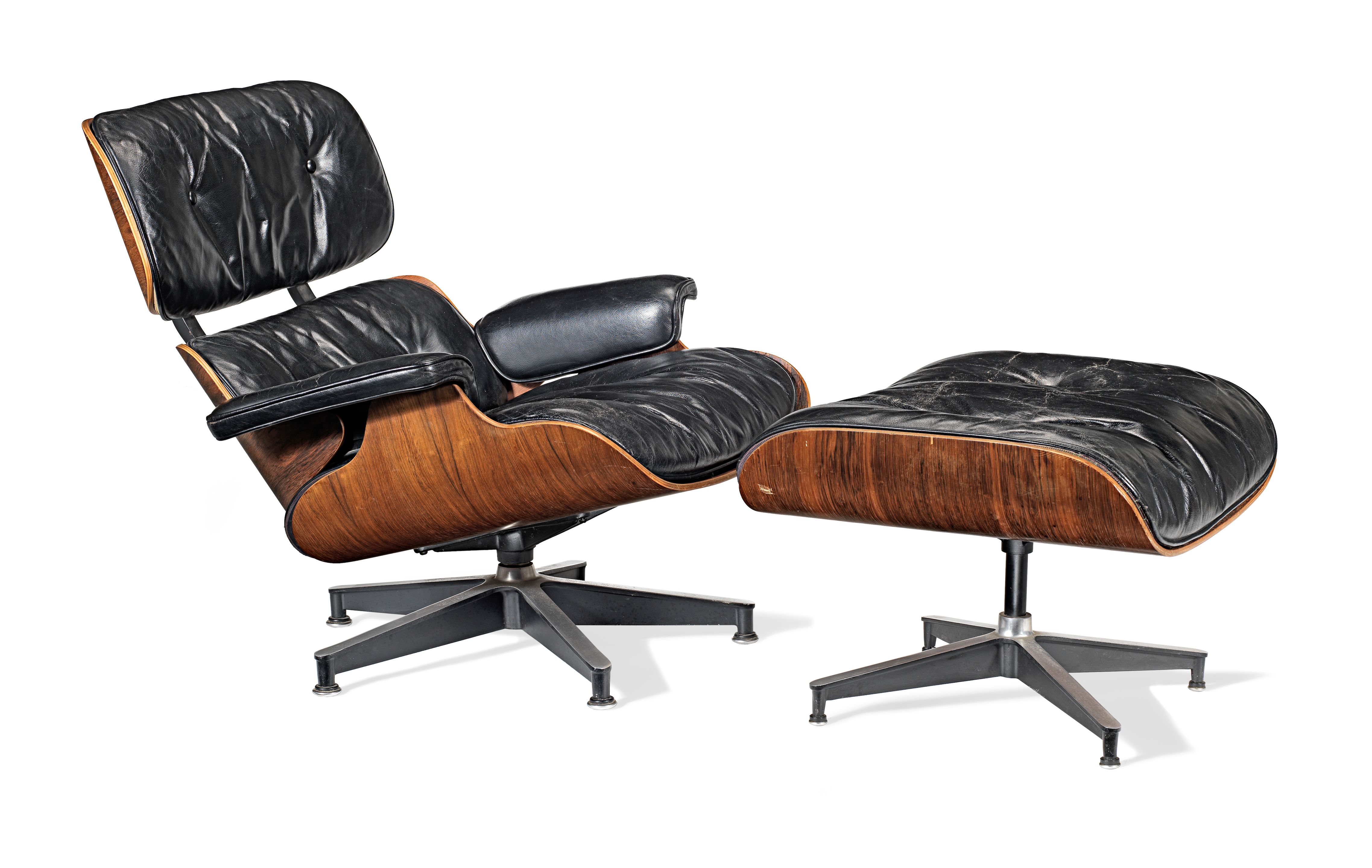Bonhams : Charles and Ray Eames Lounge chair, model no. 670 and ottoman ...