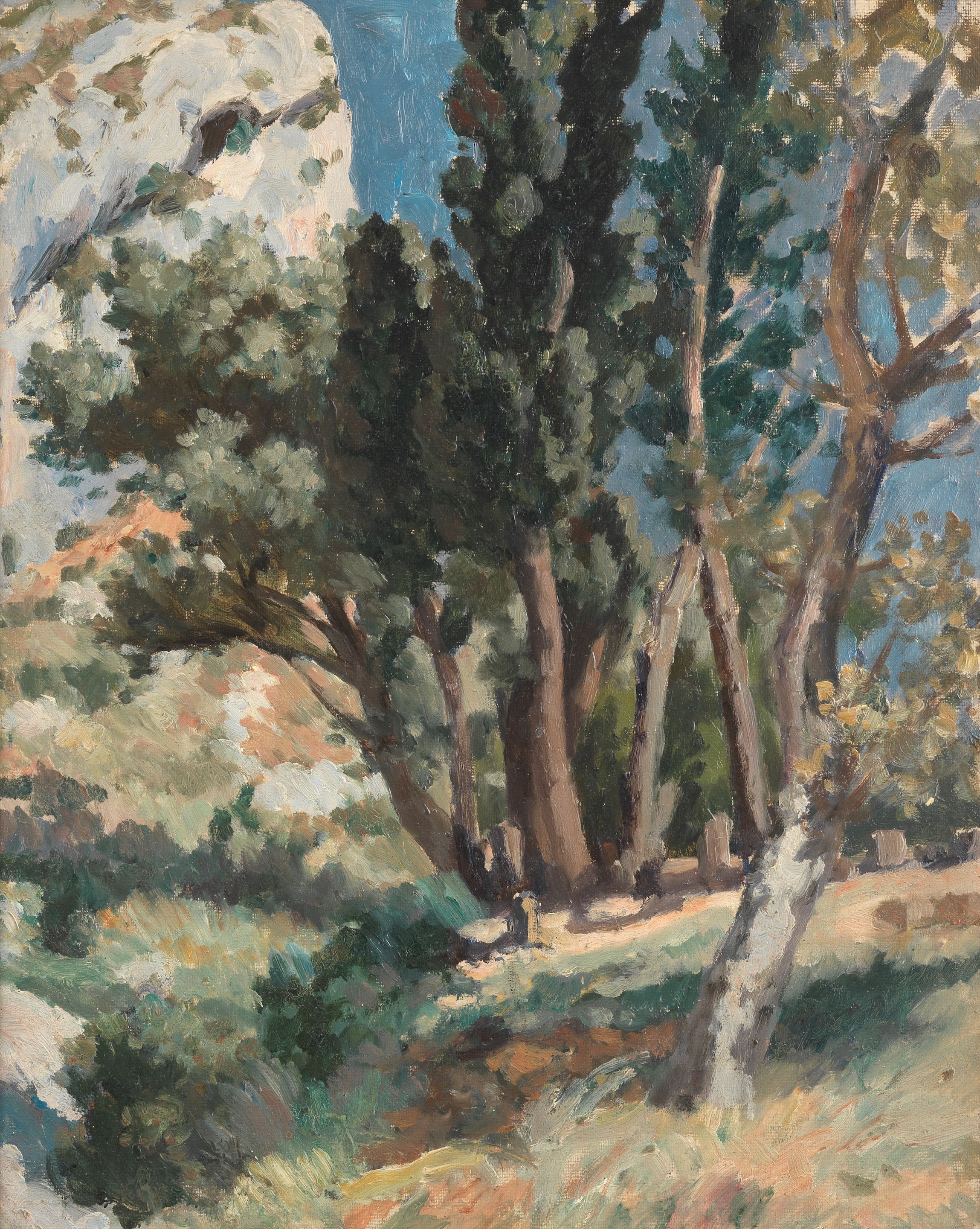 Bonhams : Roger Fry (British, 1866-1934) Wooded Landscape, Provence ...