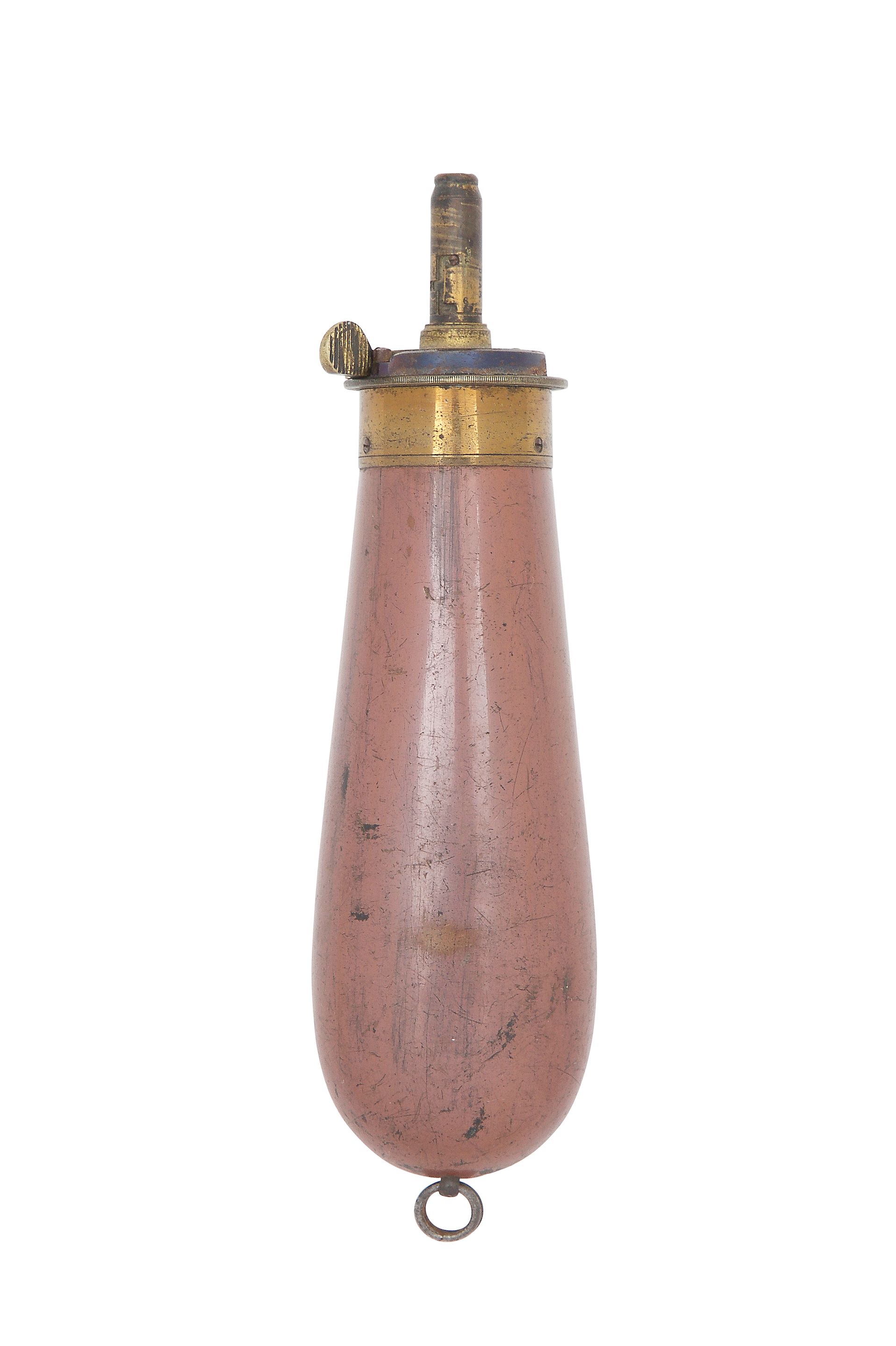 Bonhams : A Rare Brass-Mounted Powder-Flask For Colt 1851 Model Navy ...