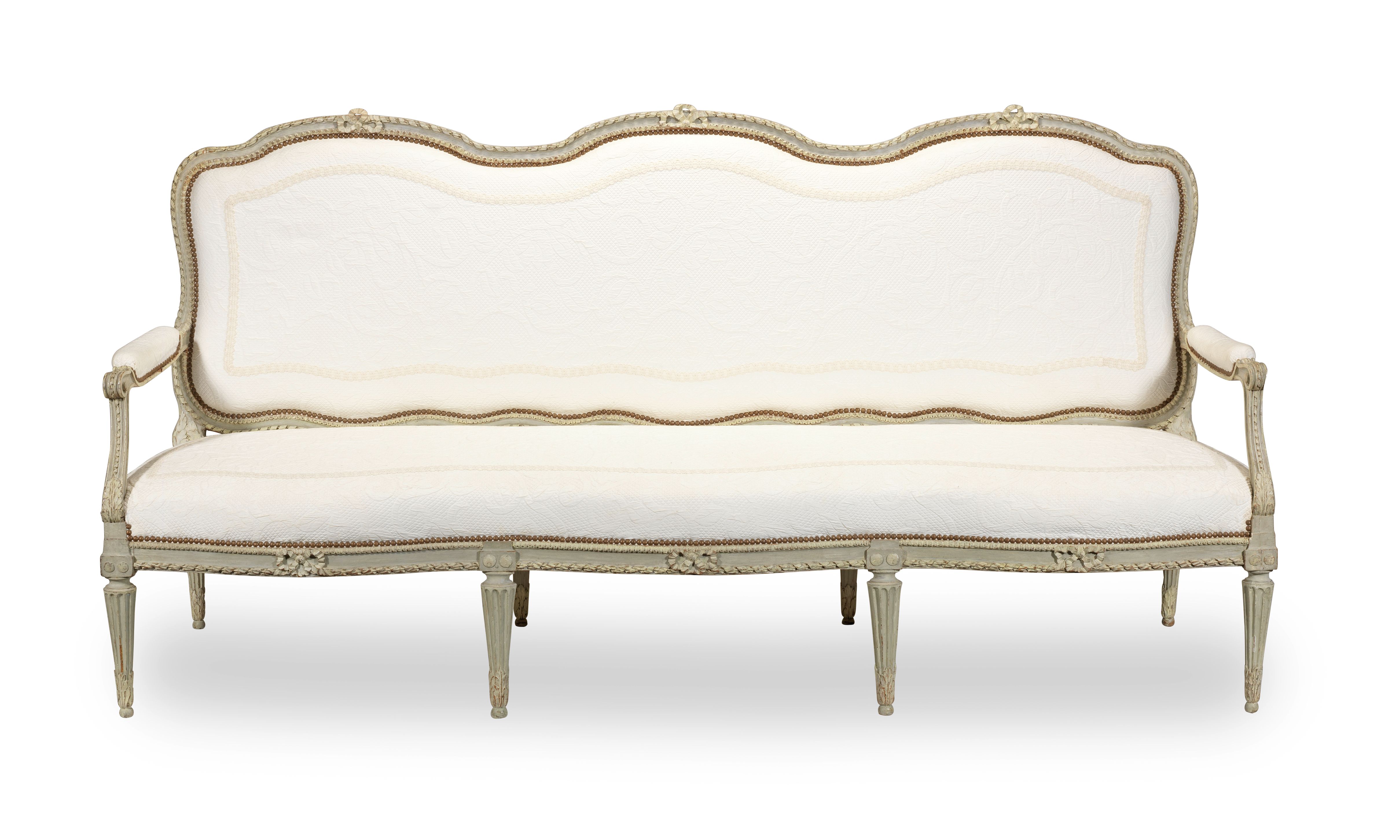 Bonhams : A Louis XVI painted canape by Louis-Charles Carpentier (1730 ...