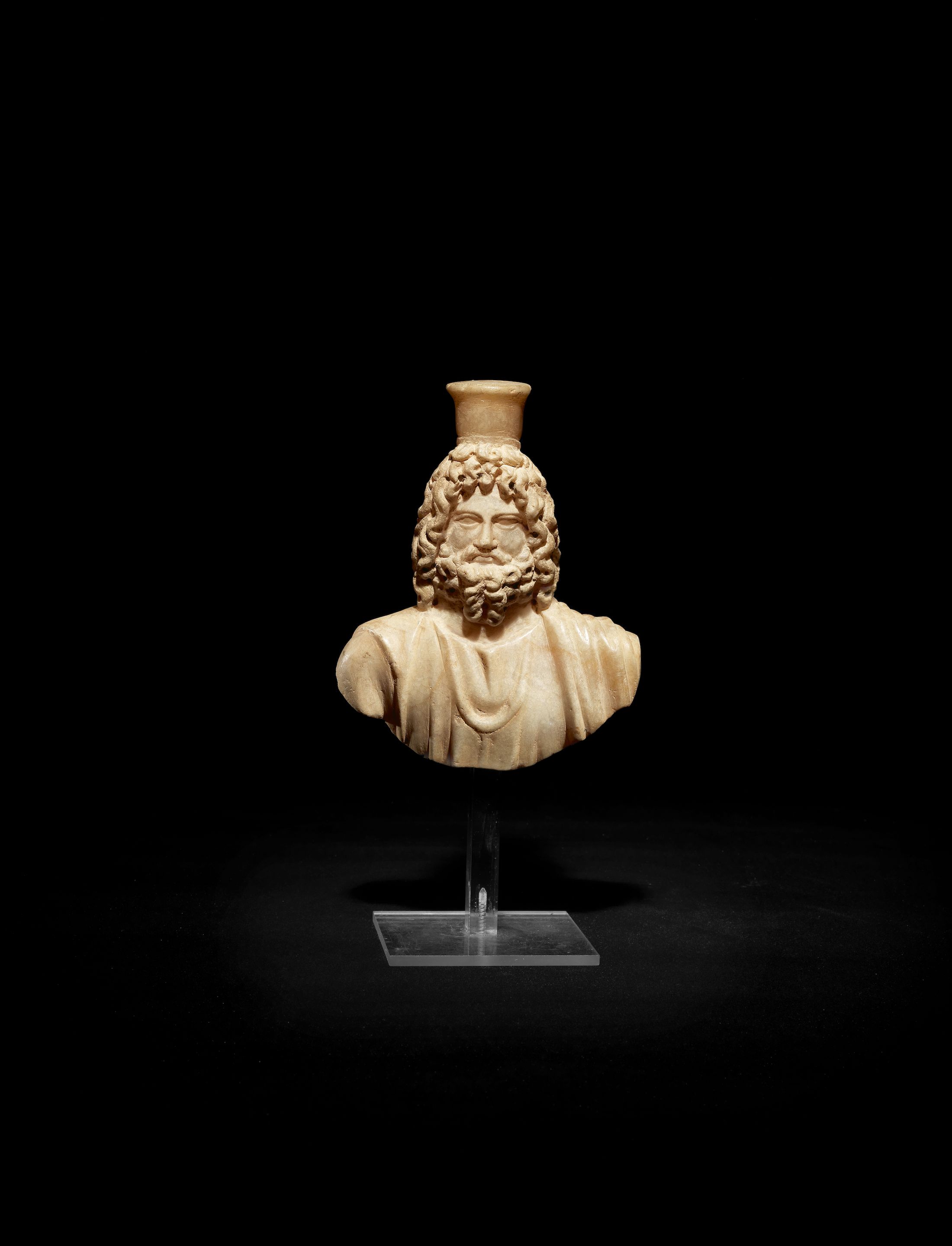 Bonhams : A Roman alabaster bust of Serapis