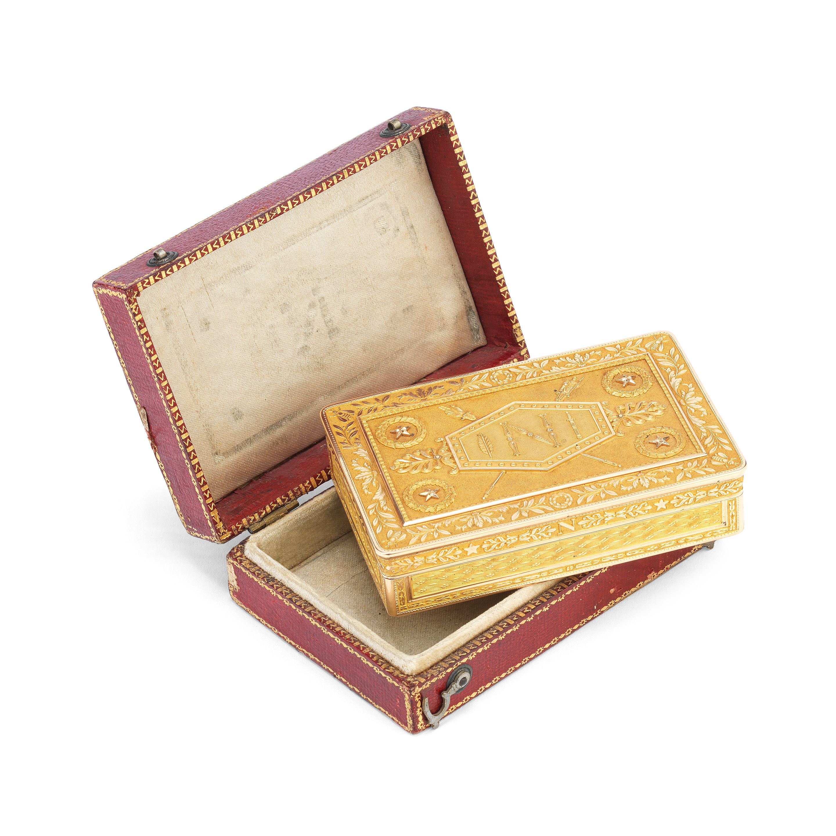 Bonhams : An important French Imperial gold snuff box with the cipher ...