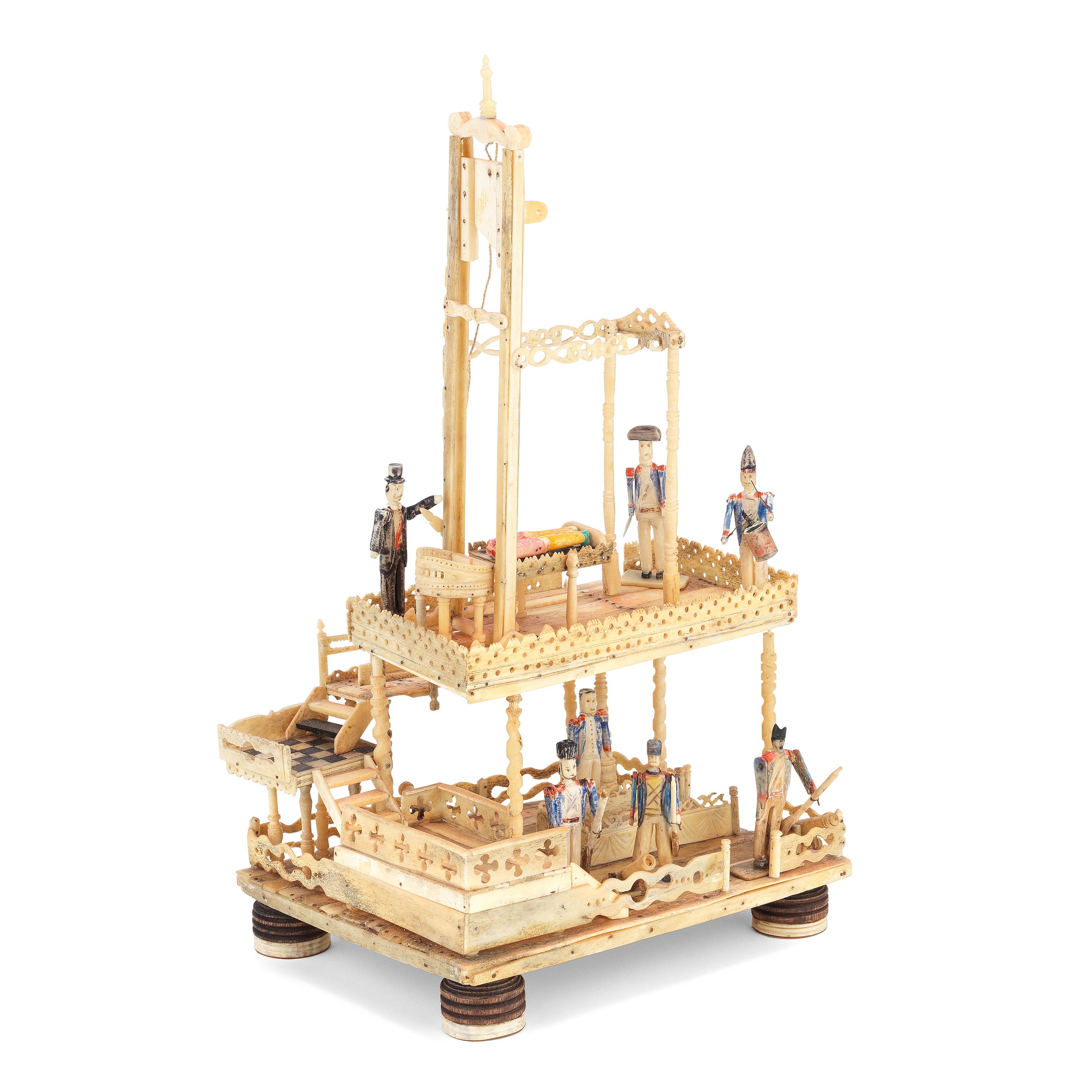 Bonhams : A rare Napoleonic prisoner-of-war working bone model of a ...