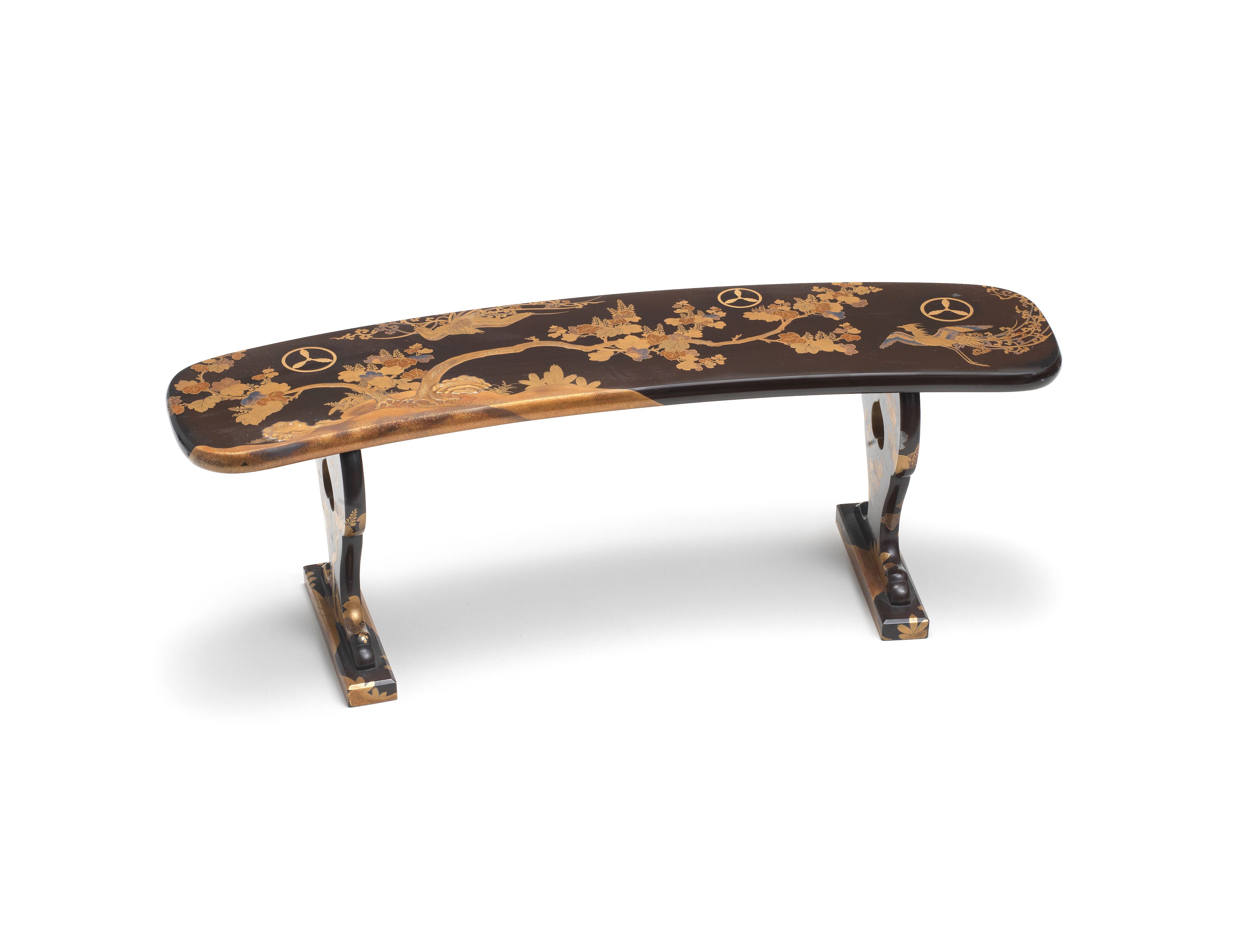 Bonhams : A black-lacquer kyosoku (arm rest) Edo period (1615-1868 ...