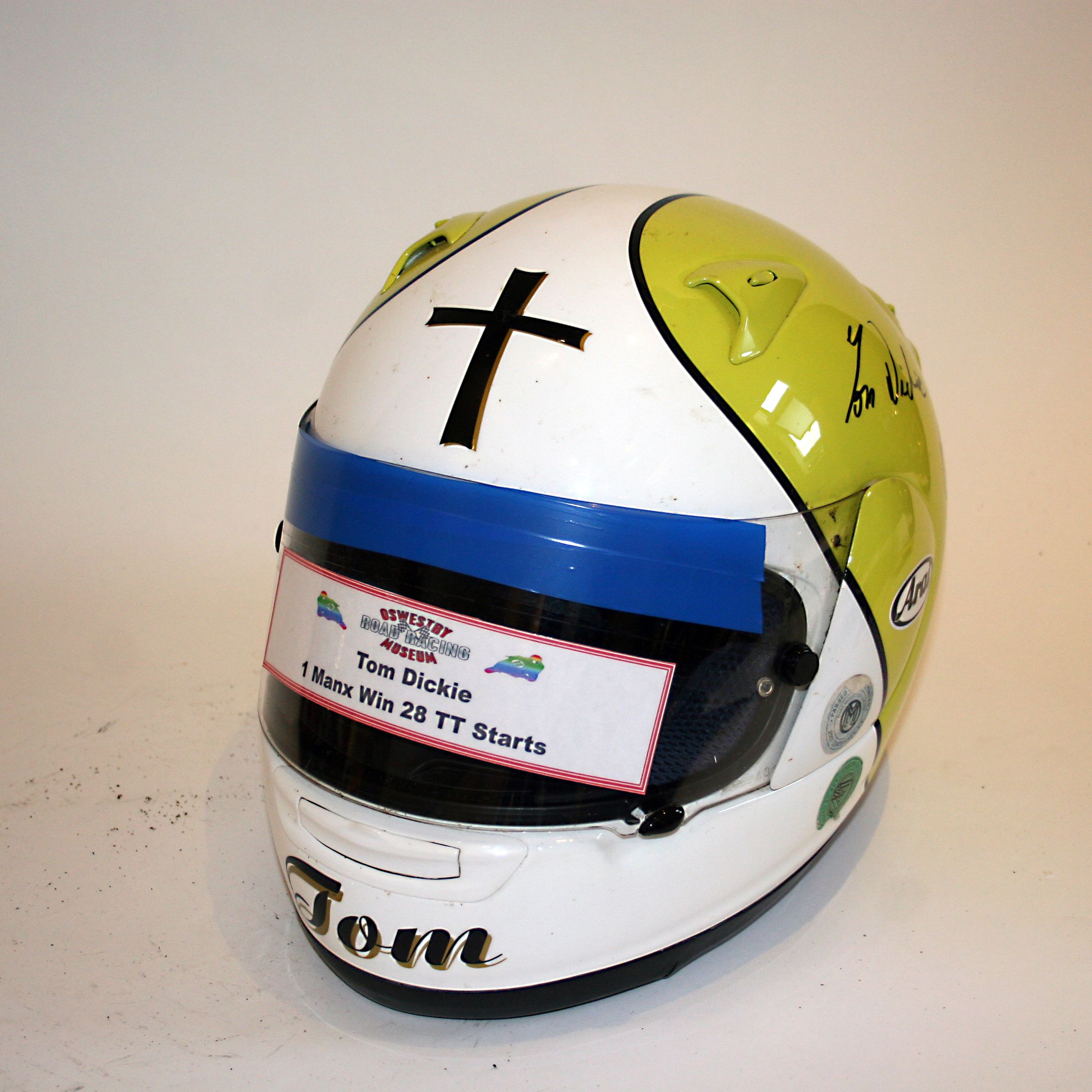 Bonhams Cars : Tom Dickie A signed full-face helmet by Arai