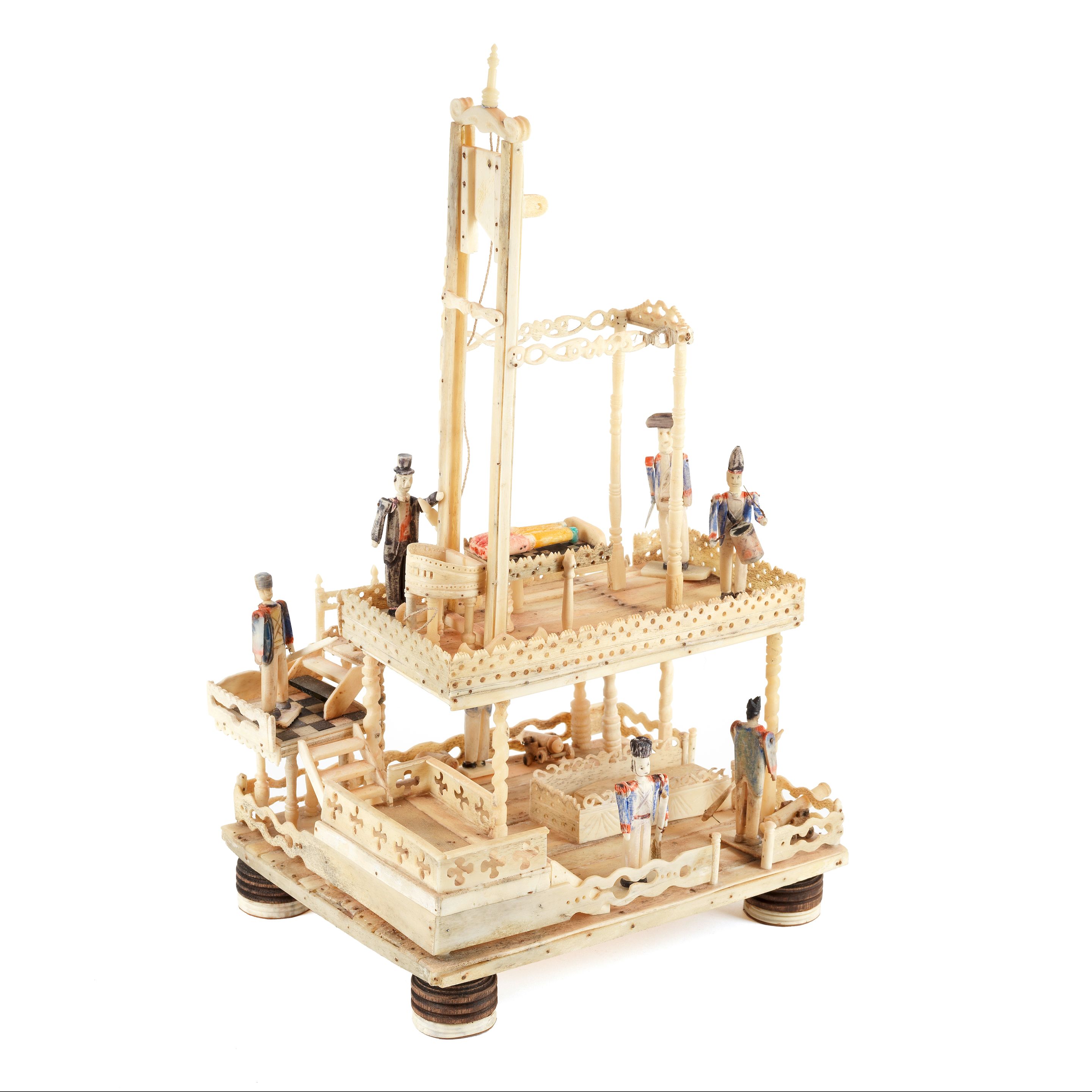 Bonhams : A rare Napoleonic prisoner-of-war working bone model of a ...