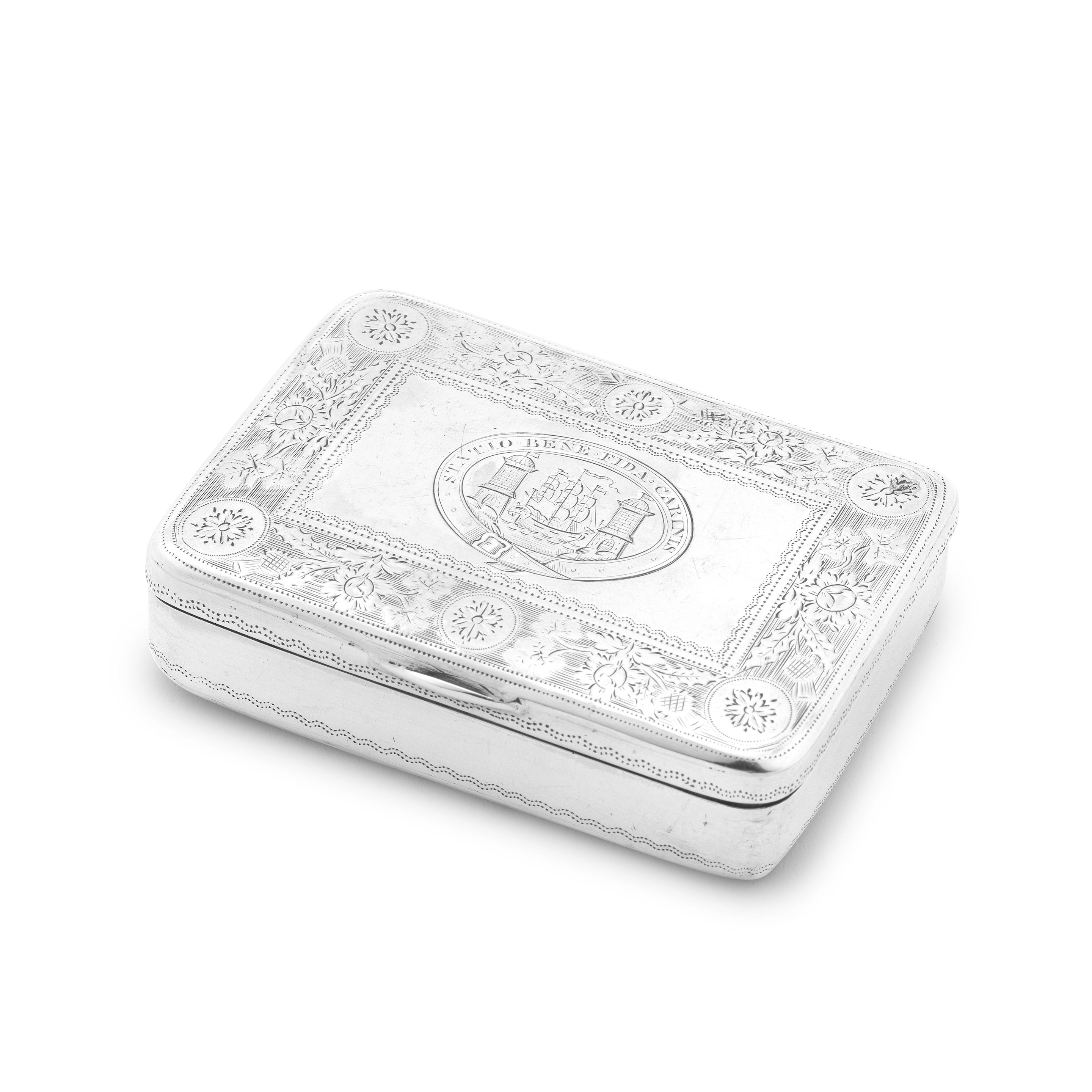 Bonhams : An Irish silver freedom box with the Coat of Arms for Cork no ...