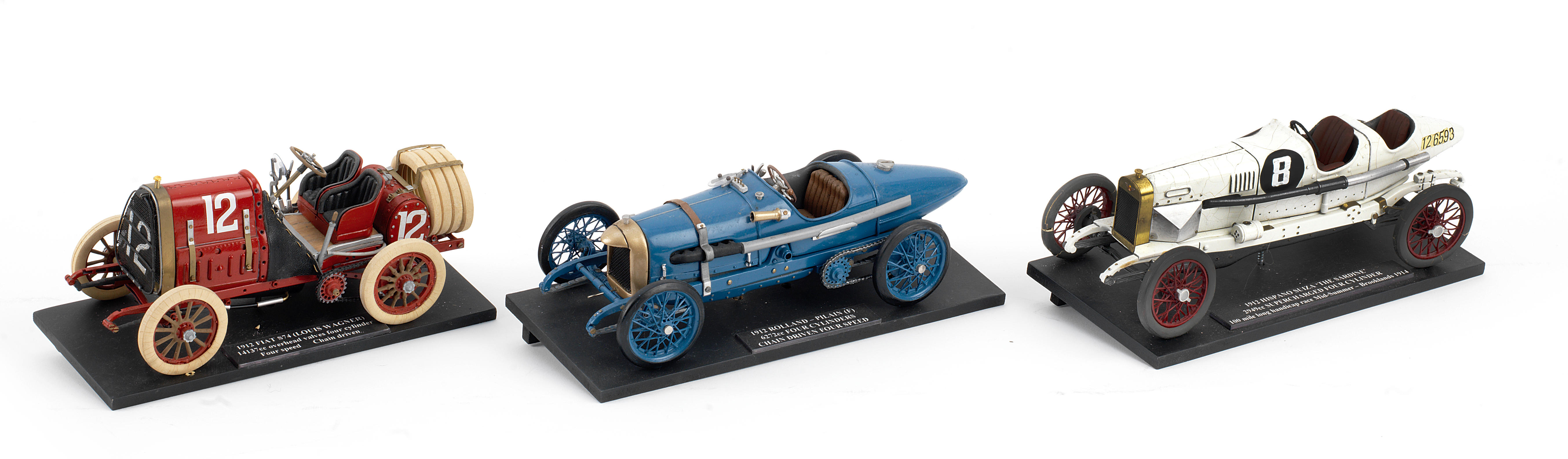 Bonhams Cars Three Small Scale Models Of 1912 Race Cars 3