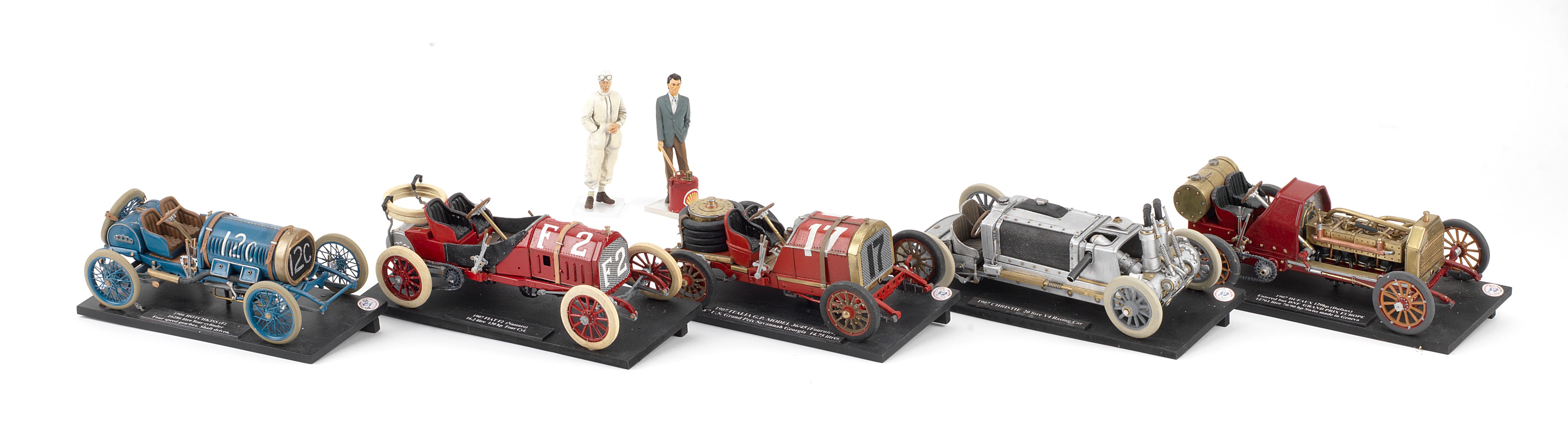 Bonhams Cars : Five small scale models of 1906-1907 race cars, ((7))