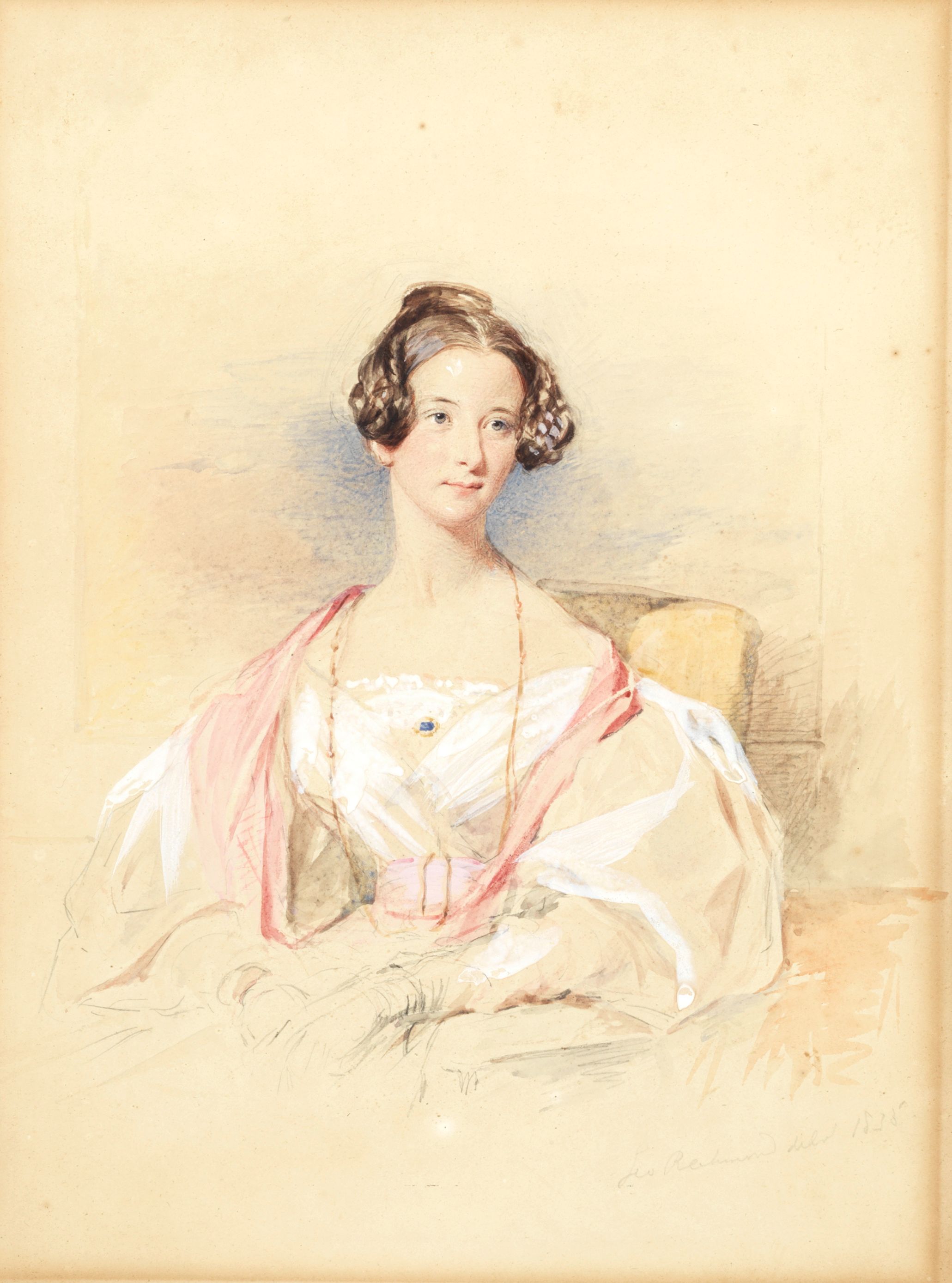 Bonhams : George Richmond, RA (British, 1809-1896) Portrait of Lady ...