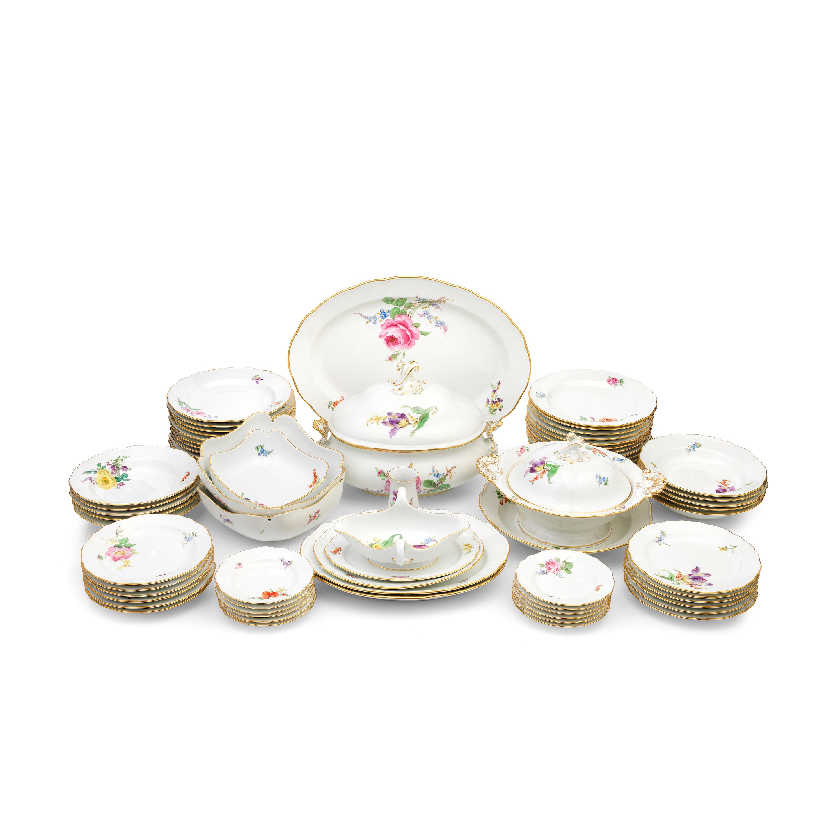 Bonhams : An extensive 20th century Meissen porcelain dinner service