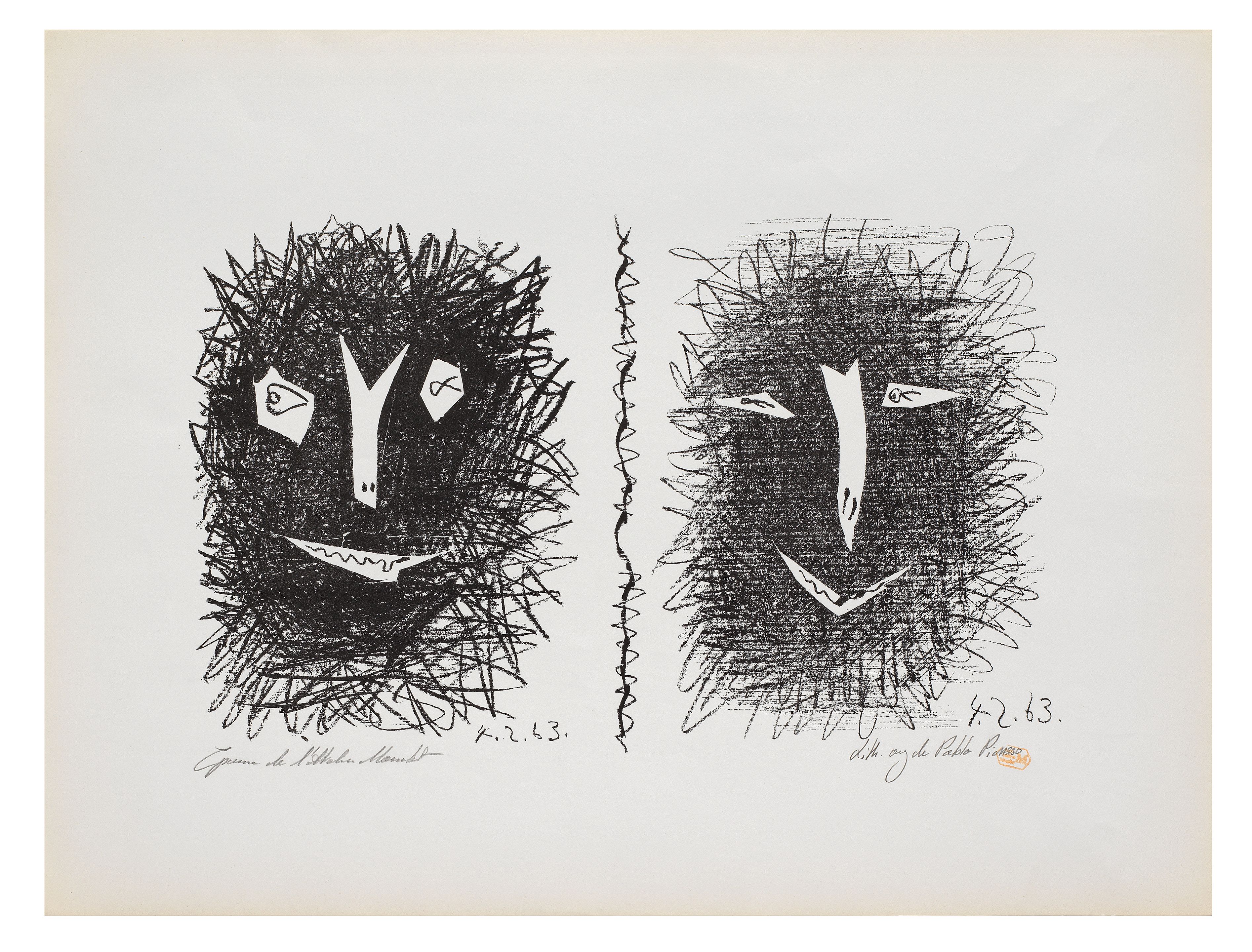 Bonhams : Pablo Picasso (1881-1973) Mourlot Cover IV, 1963 (A proof ...