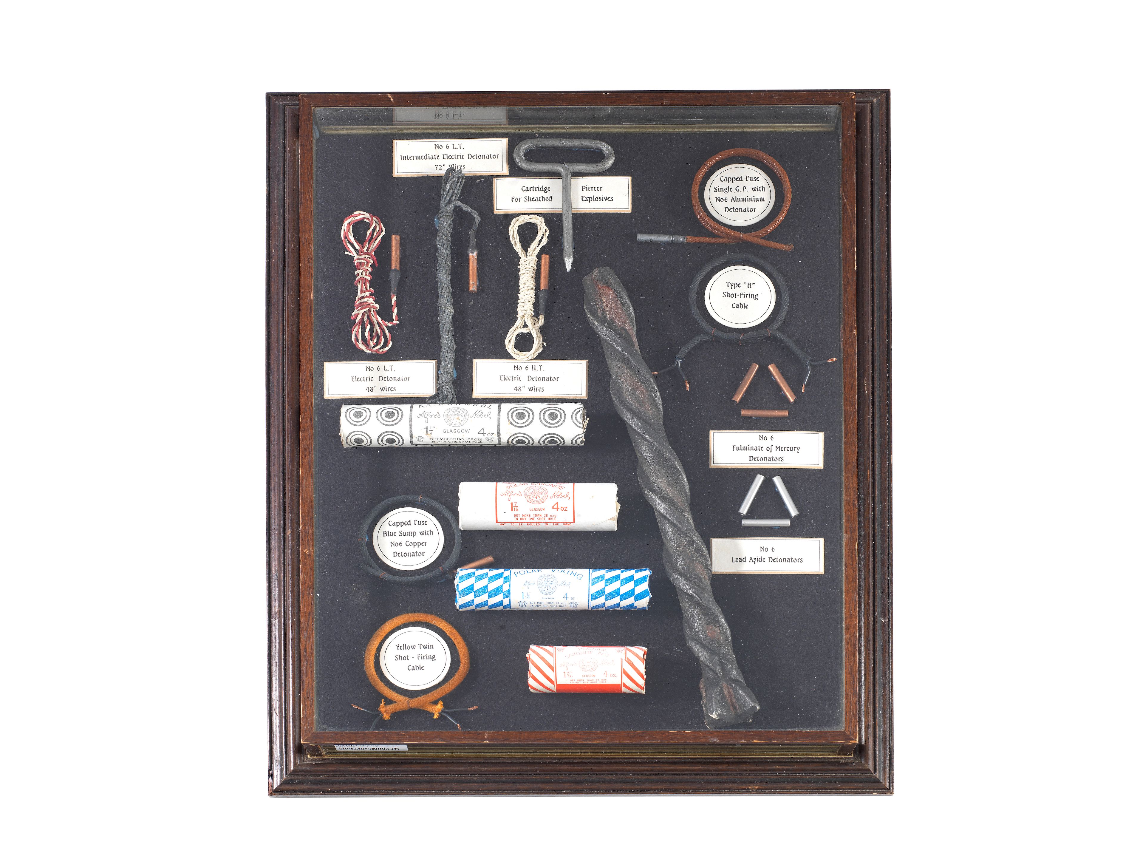 Bonhams : Alfred Noble explosives display case