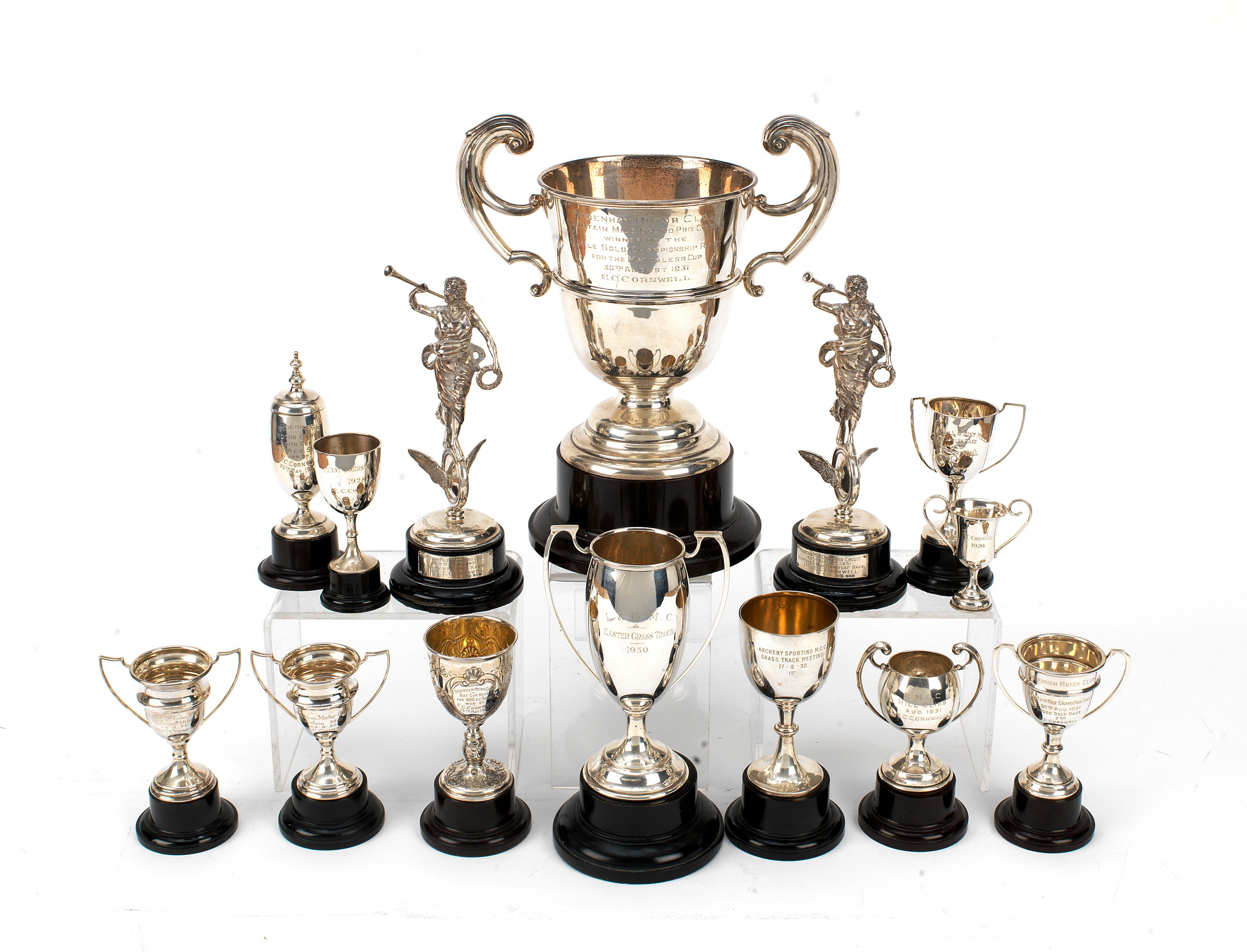 Bonhams Cars : A collection of Sydenham Motor Club sterling silver race ...