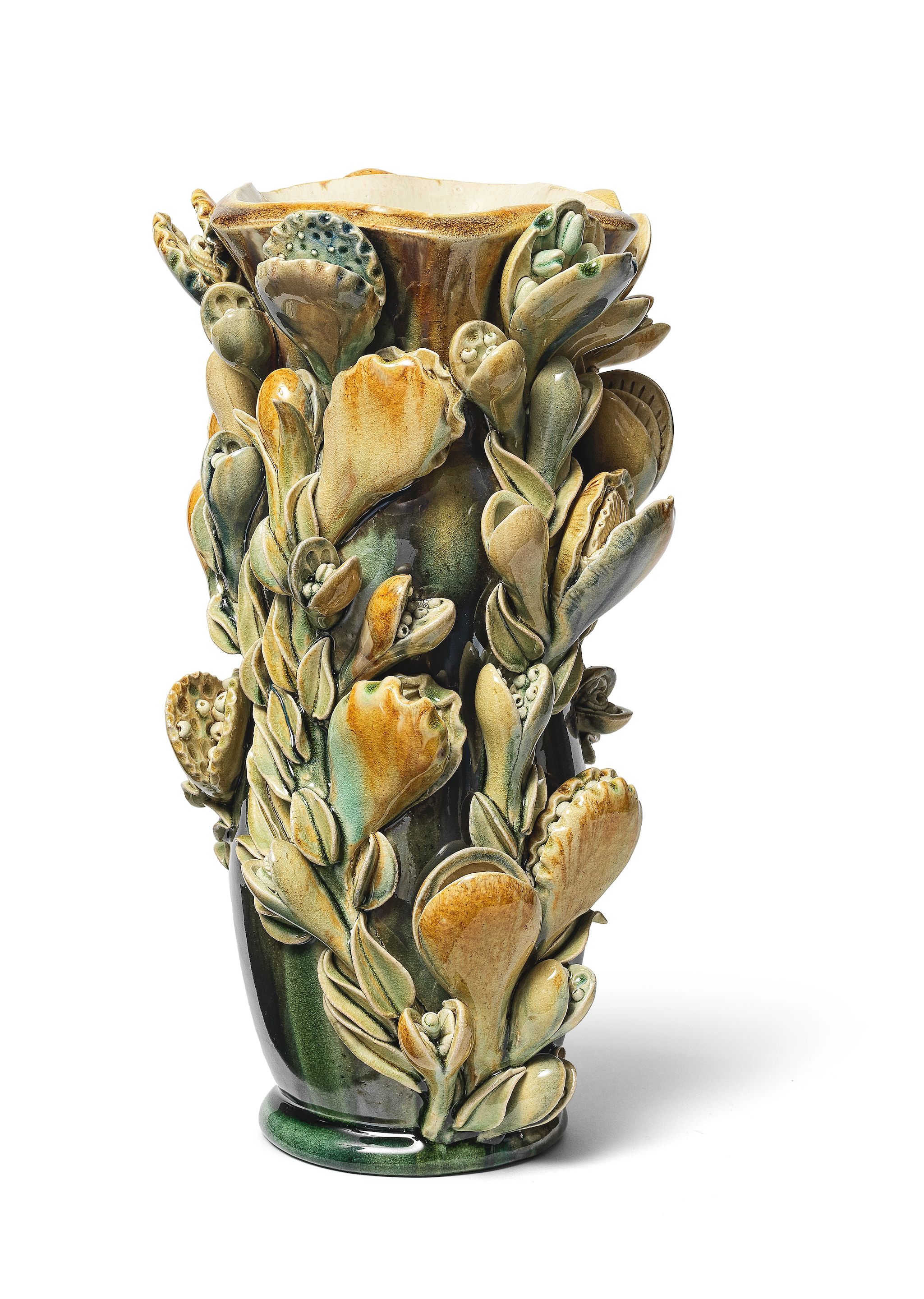 Bonhams : Kate Malone (British, 1959) Wide Mouthed Snap Dragon Vase