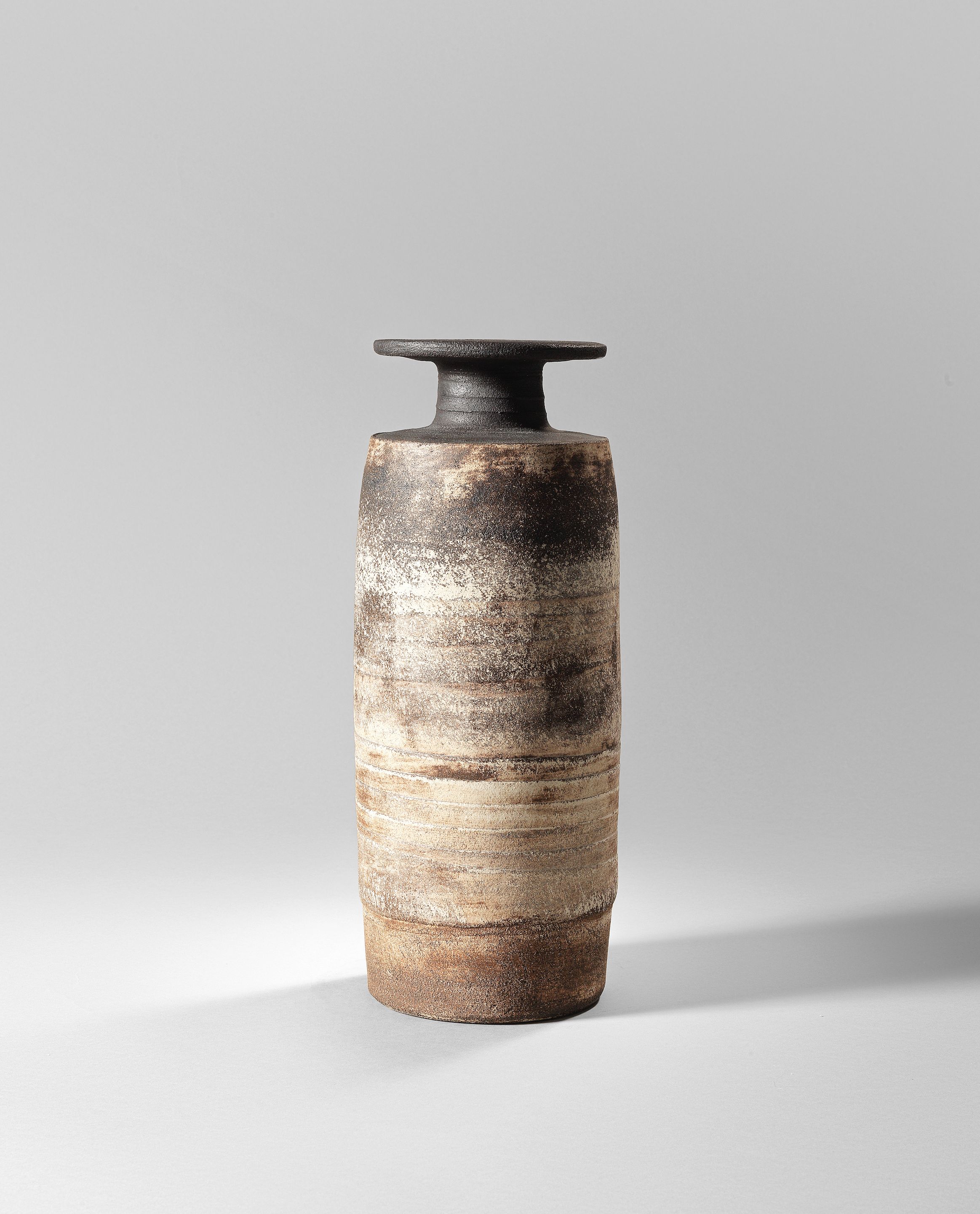Bonhams : Hans Coper Bottle vase with disc, circa 1957