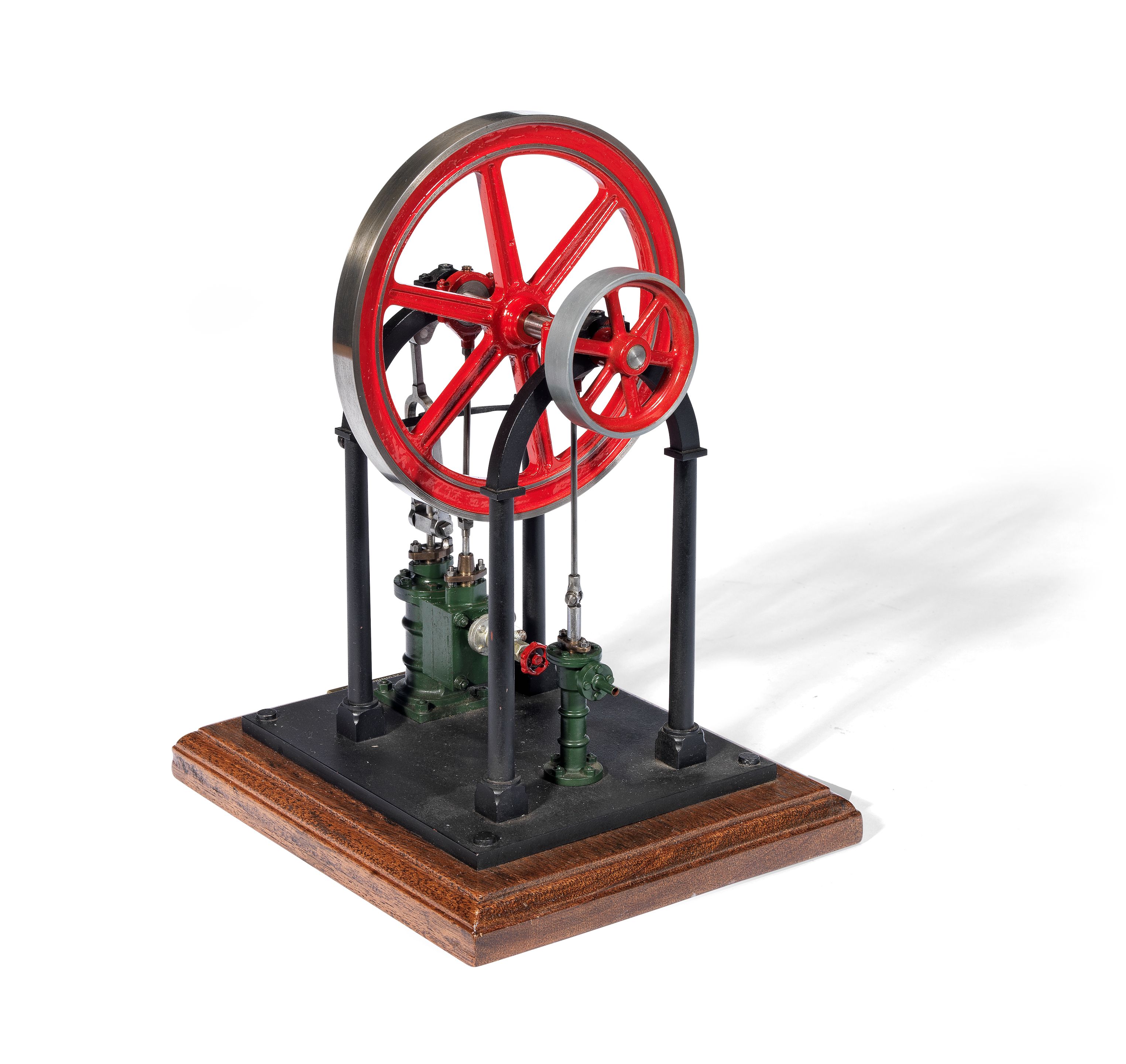 Bonhams : A MODEL OVERHEAD CRANK STATIONARY STEAM ENGINE,