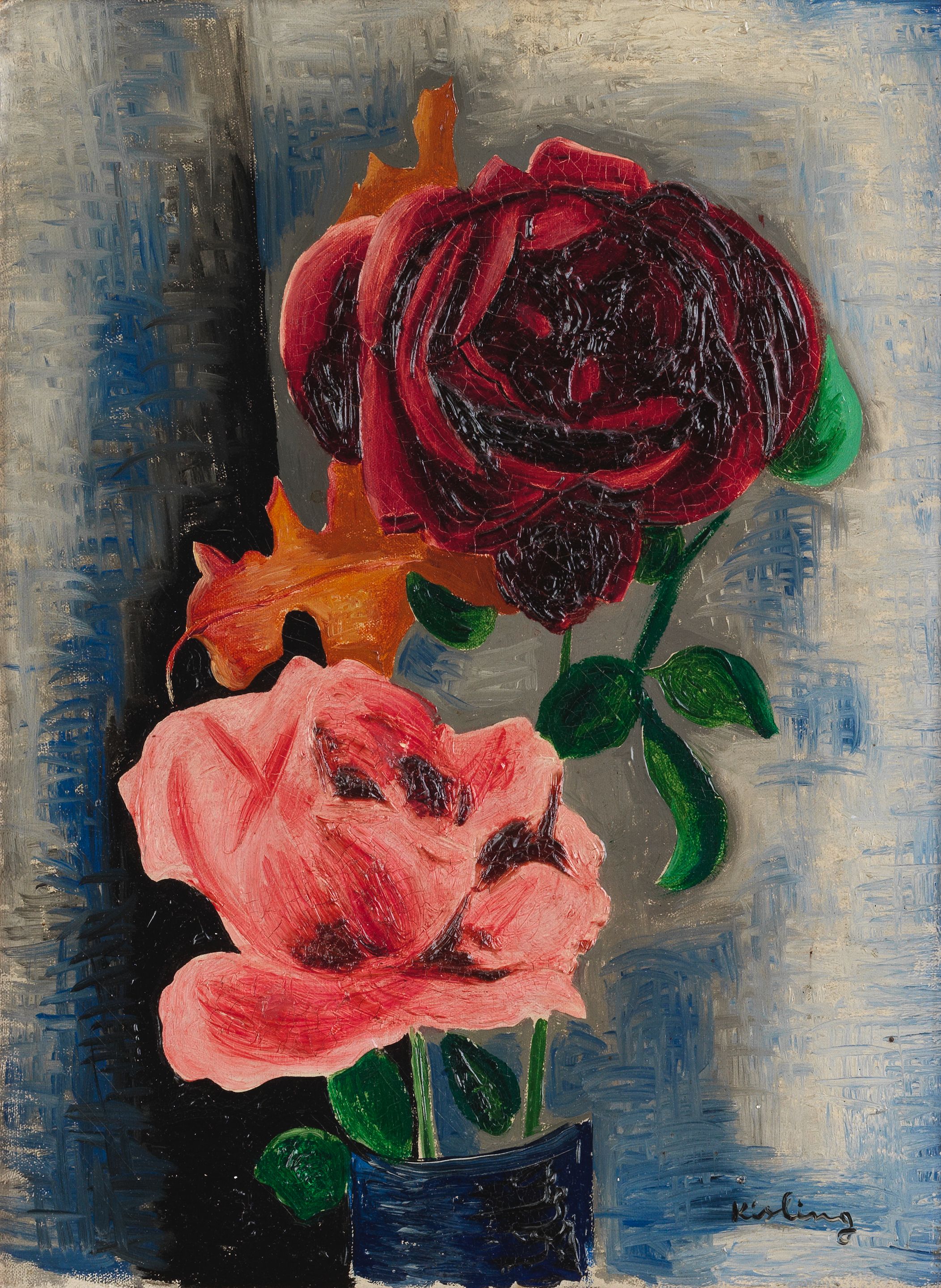 Bonhams : MOÏSE KISLING (1891-1953) Deux roses (Painted in 1928)