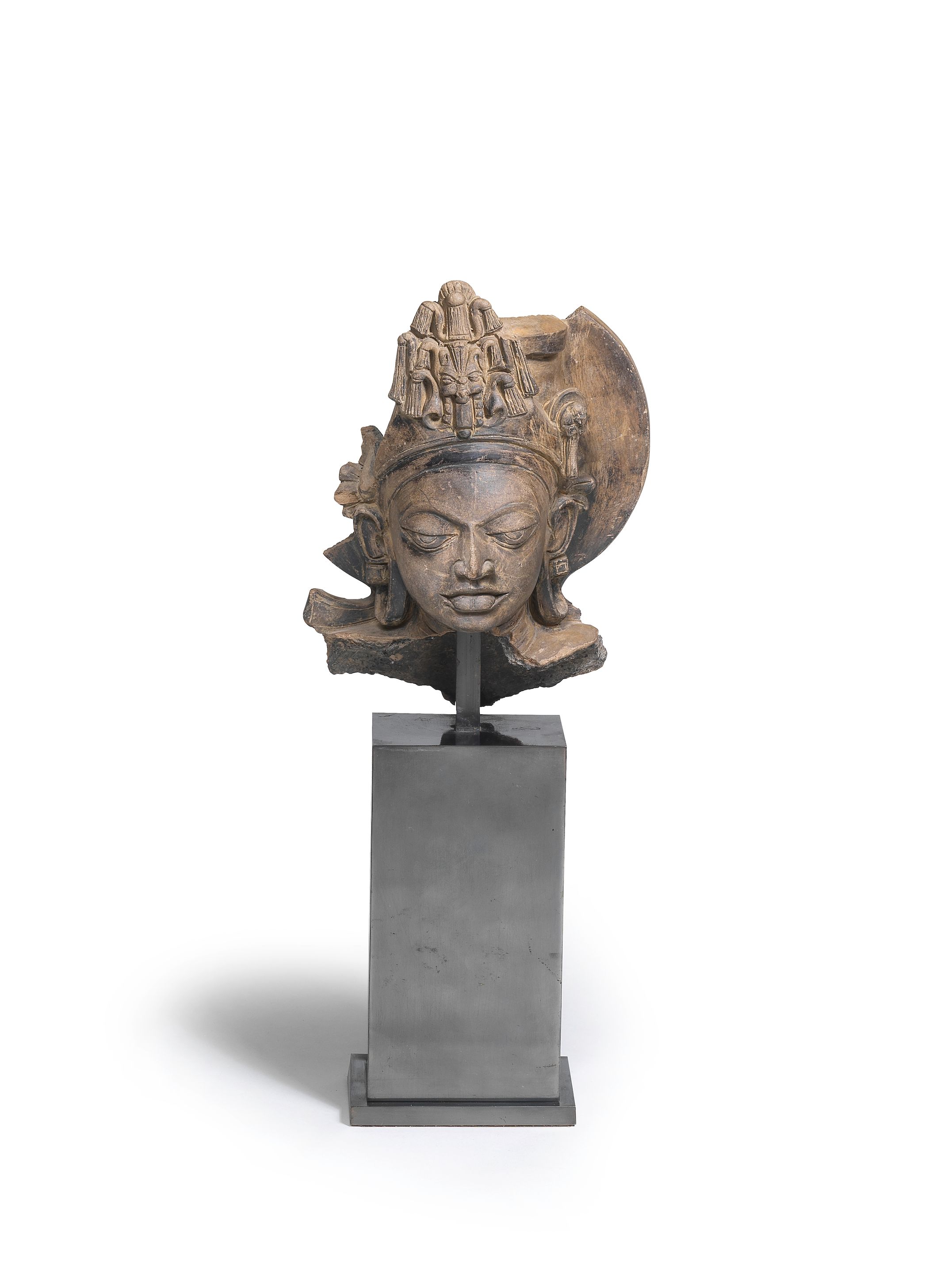 Bonhams : A Gupta terracotta head of a deity North India, 5th Century