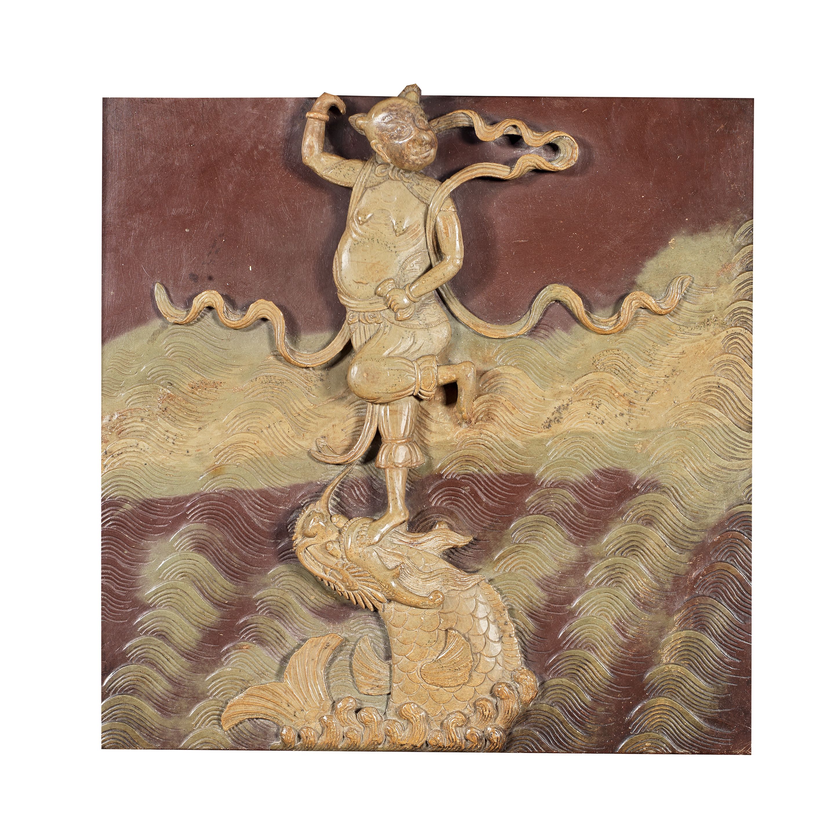 Bonhams : A DUAN STONE 'KUIXING' PANEL 19th century