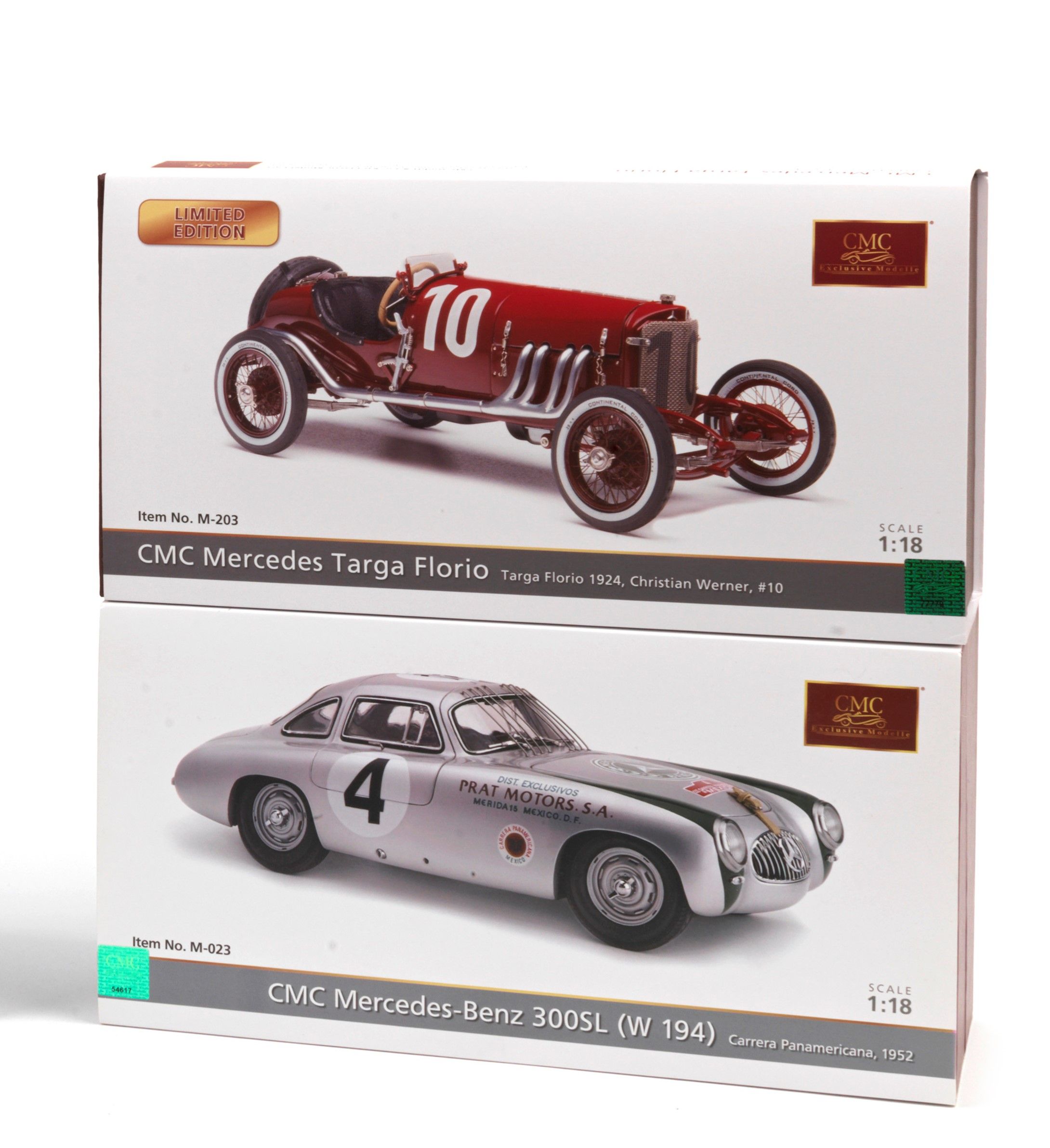 Bonhams Cars : Two boxed 118 scale race-winning Mercedes models, by CMC ...