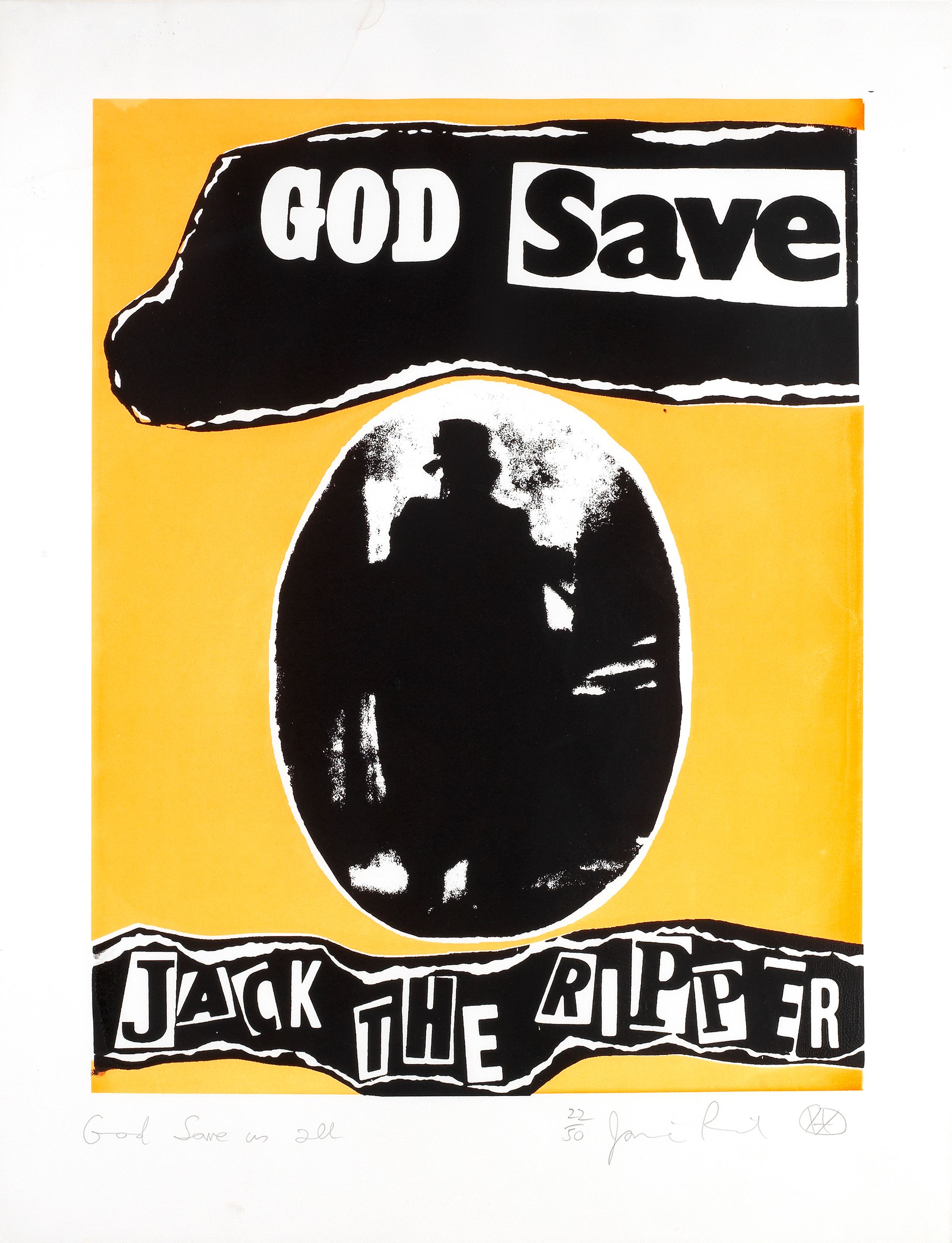 Bonhams : Jamie Reid (British, born 1947) God Save Us All (Jack The ...