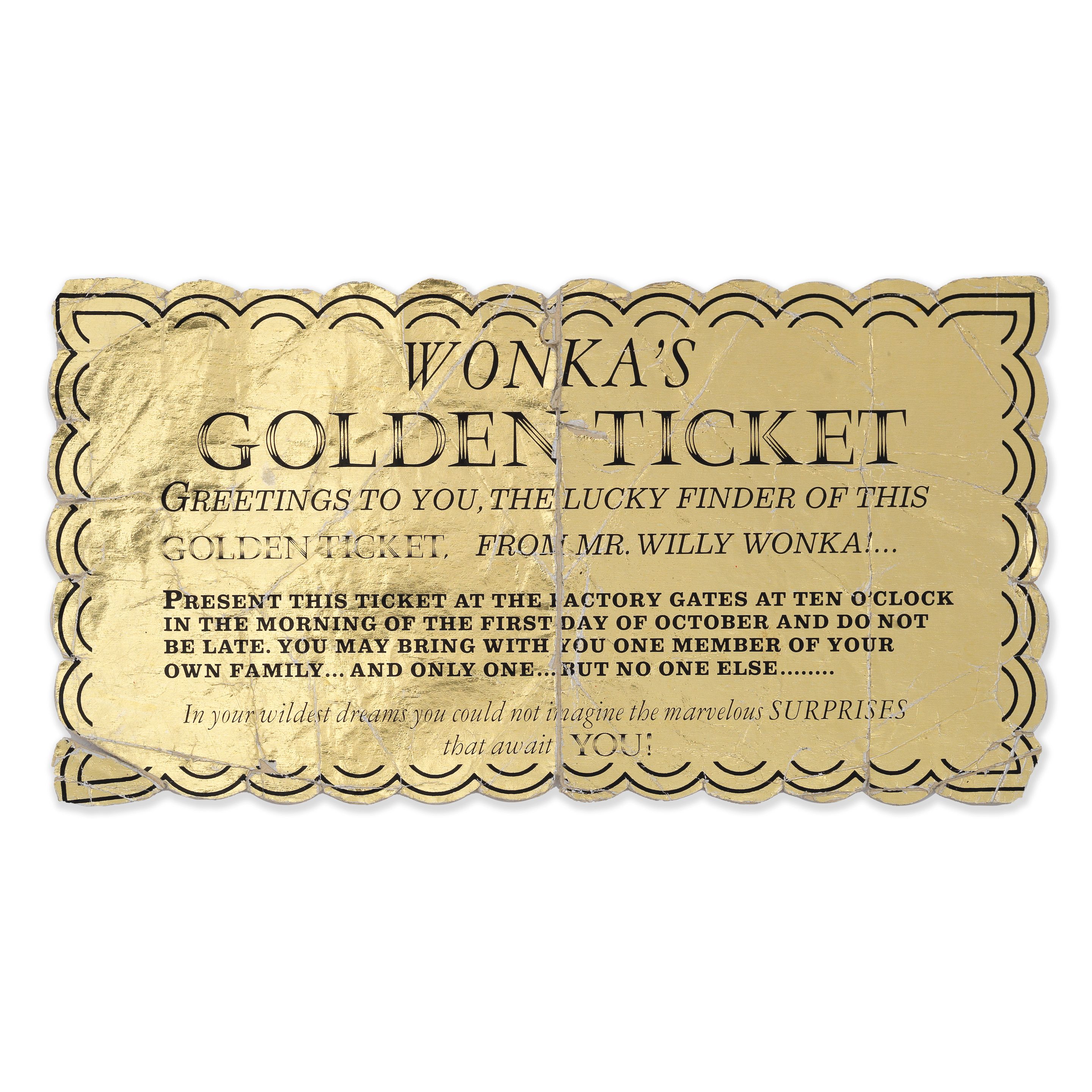 Willy Wonka Golden Ticket Wording Willy Wonka Superfan's £150K