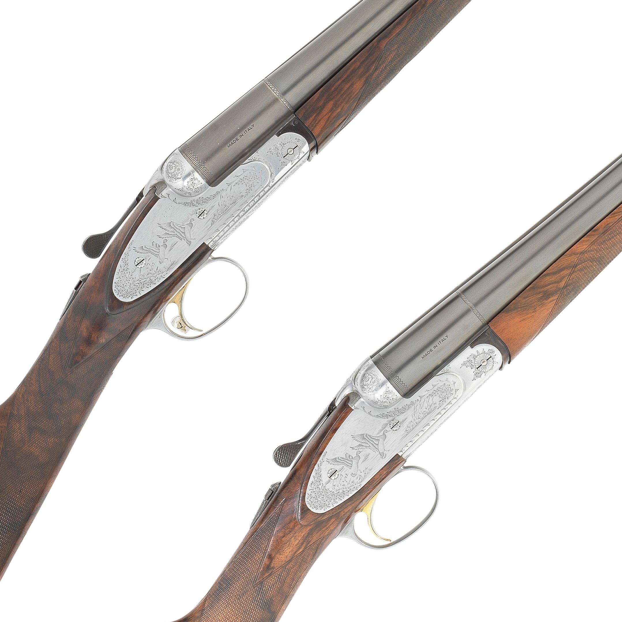 Bonhams : A pair of Giovanelli-engraved 12-bore 'Mod. 627 EELL' side ...