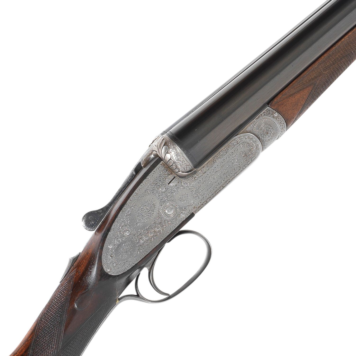 Bonhams : A Sumner engraved 12-bore single-trigger sidelock ejector gun ...