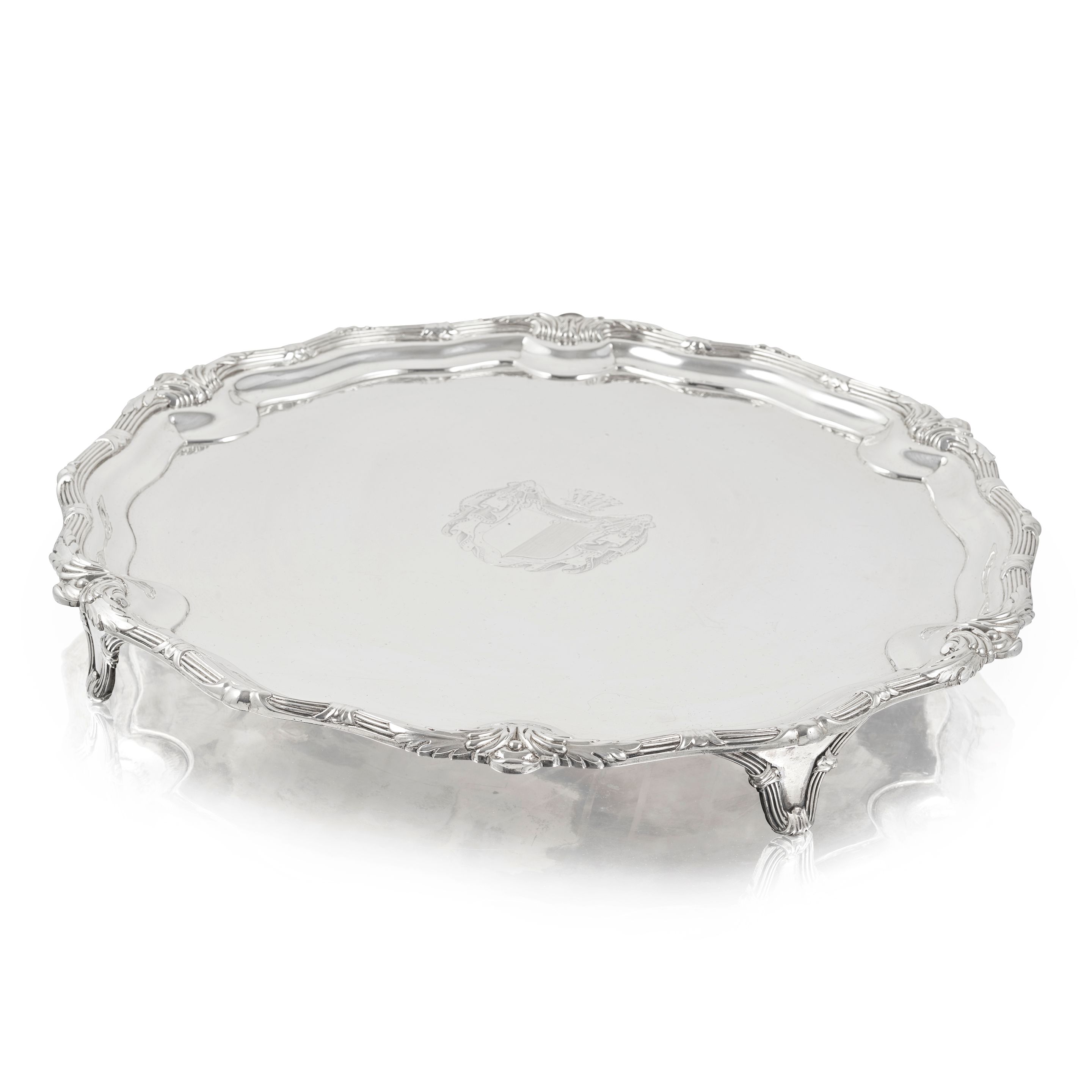 Bonhams : A George III silver salver Thomas Hannam & John Crouch II ...