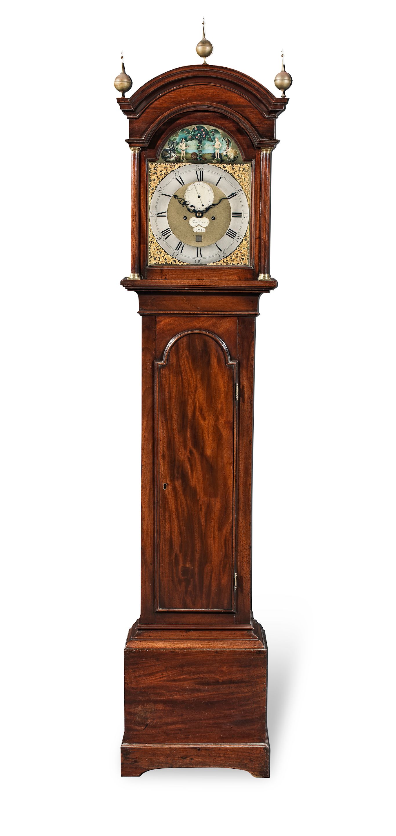 Bonhams : A fine and rare late 18th century mahogany automaton longcase ...