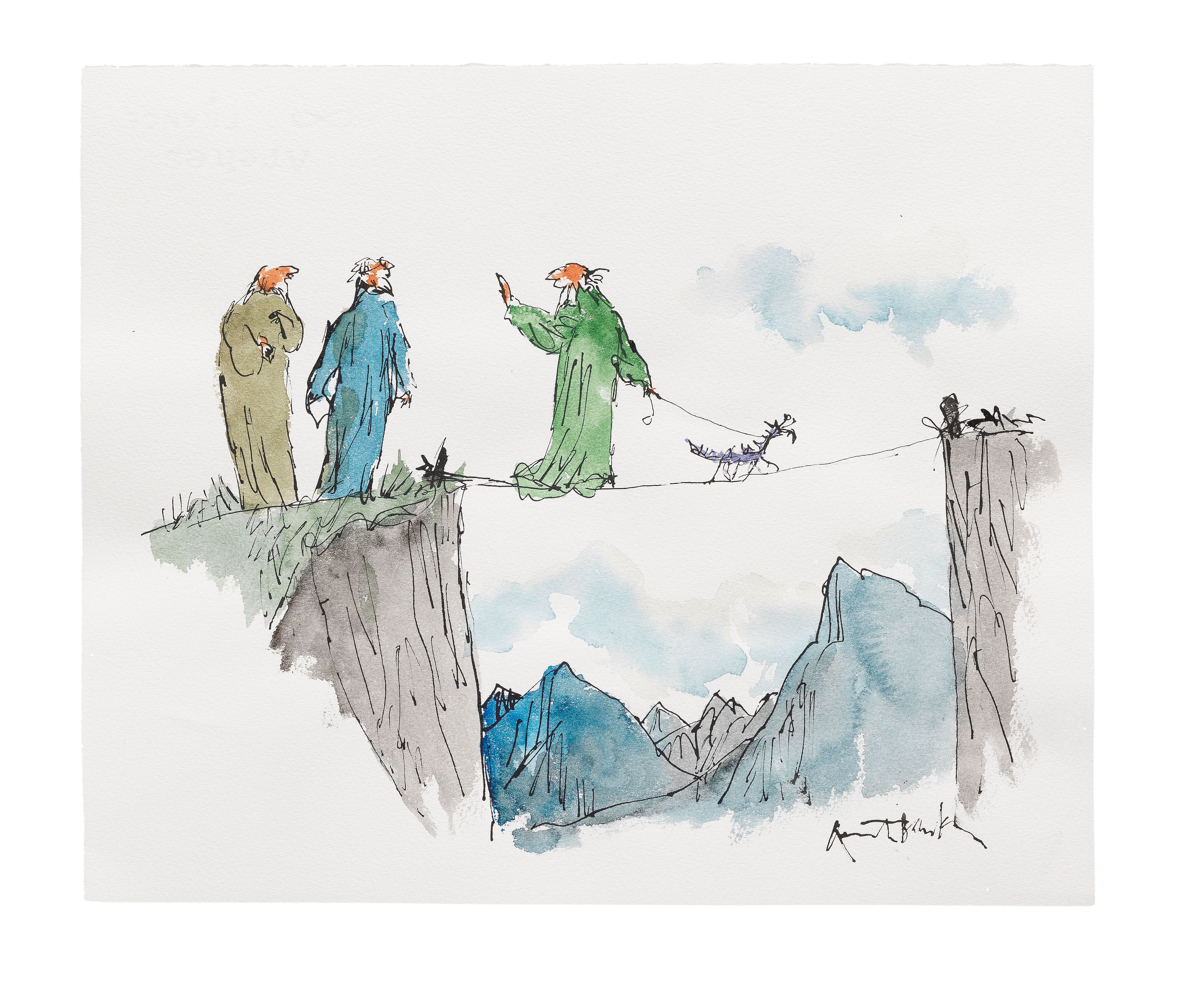 Bonhams : Sir Quentin Blake (British, born 1932) Walking with Dragons ...
