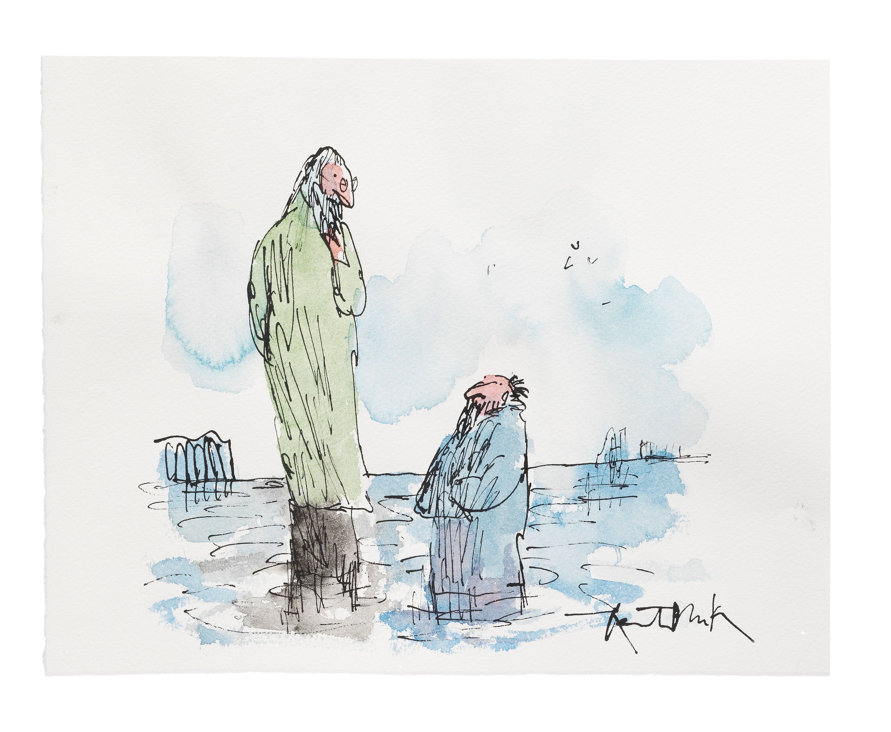 Bonhams : Sir Quentin Blake (British, born 1932) Sages in the Sea No.5 ...