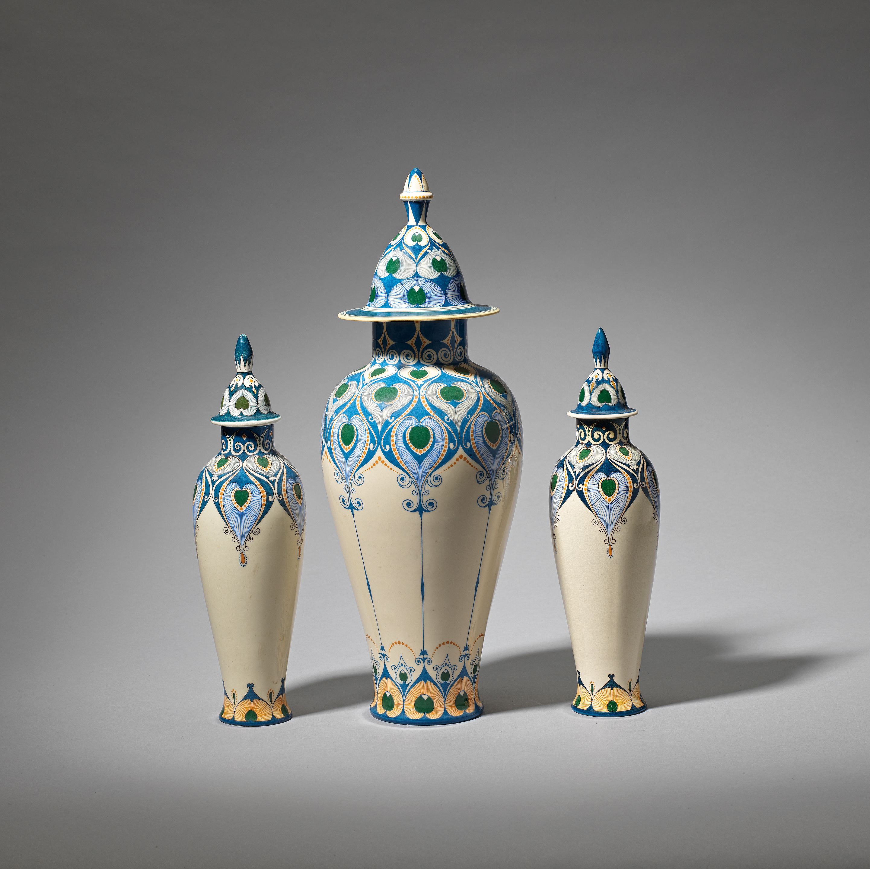 Bonhams : Chris van der Hoef for Amphora Holland Three covered vases ...
