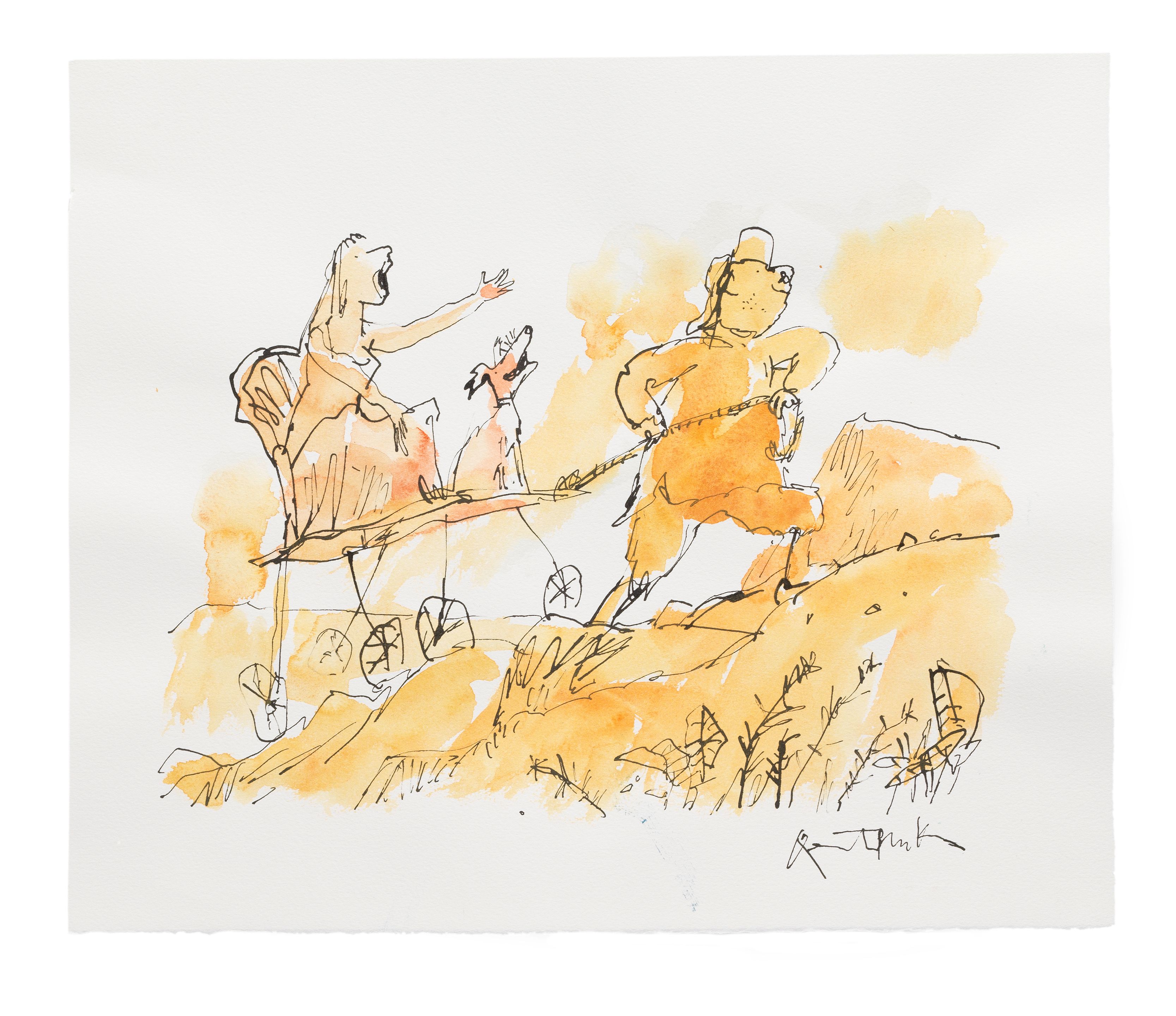 Bonhams : Sir Quentin Blake (British, born 1932) Singing (unframed ...