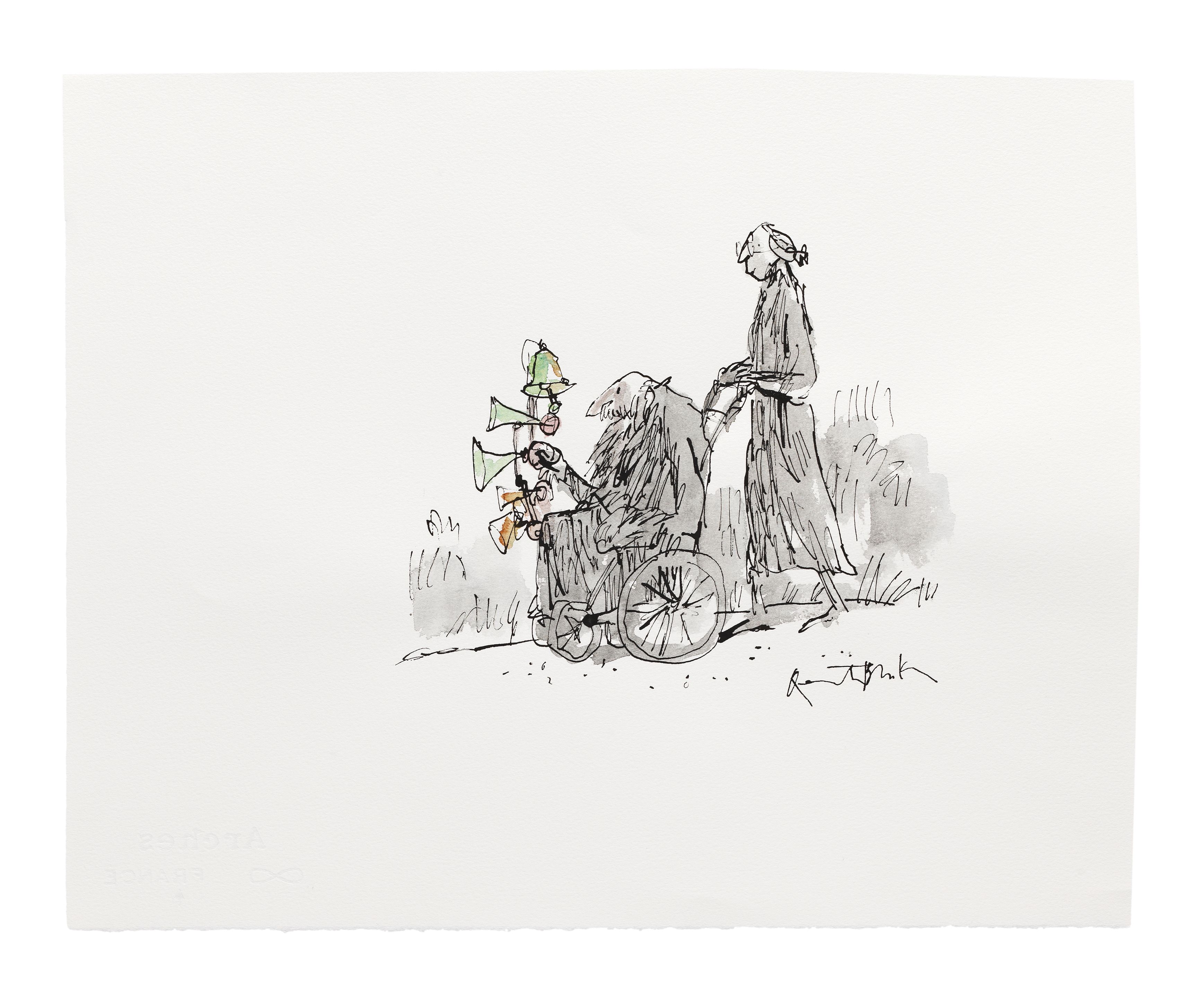 Bonhams : Sir Quentin Blake (British, born 1932) Horns (unframed ...